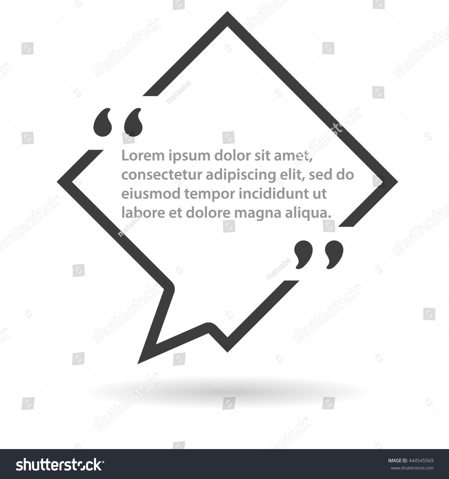 Quote Frame Blank Template Simple Block Stock Vector (Royalty Free ...