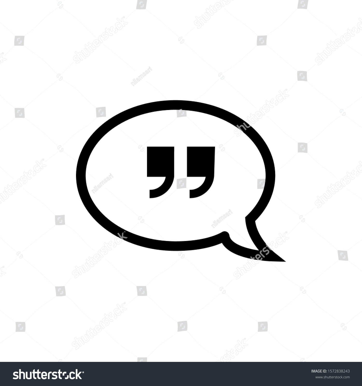 Quote Icon Trendy Flat Design Stock Vector (Royalty Free) 1572838243