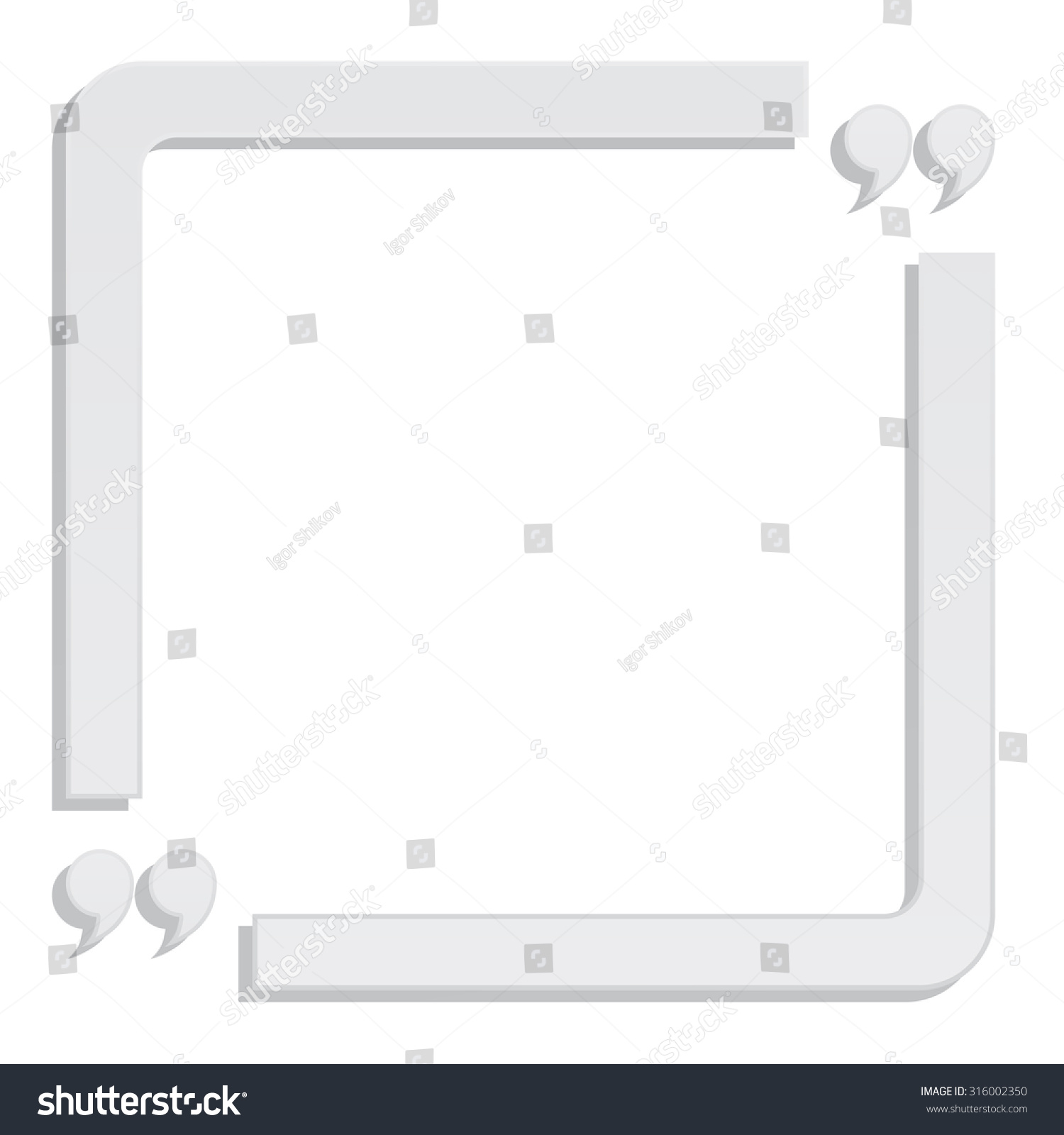Quote Paper Box Frame Background Stock Vector (Royalty Free) 316002350