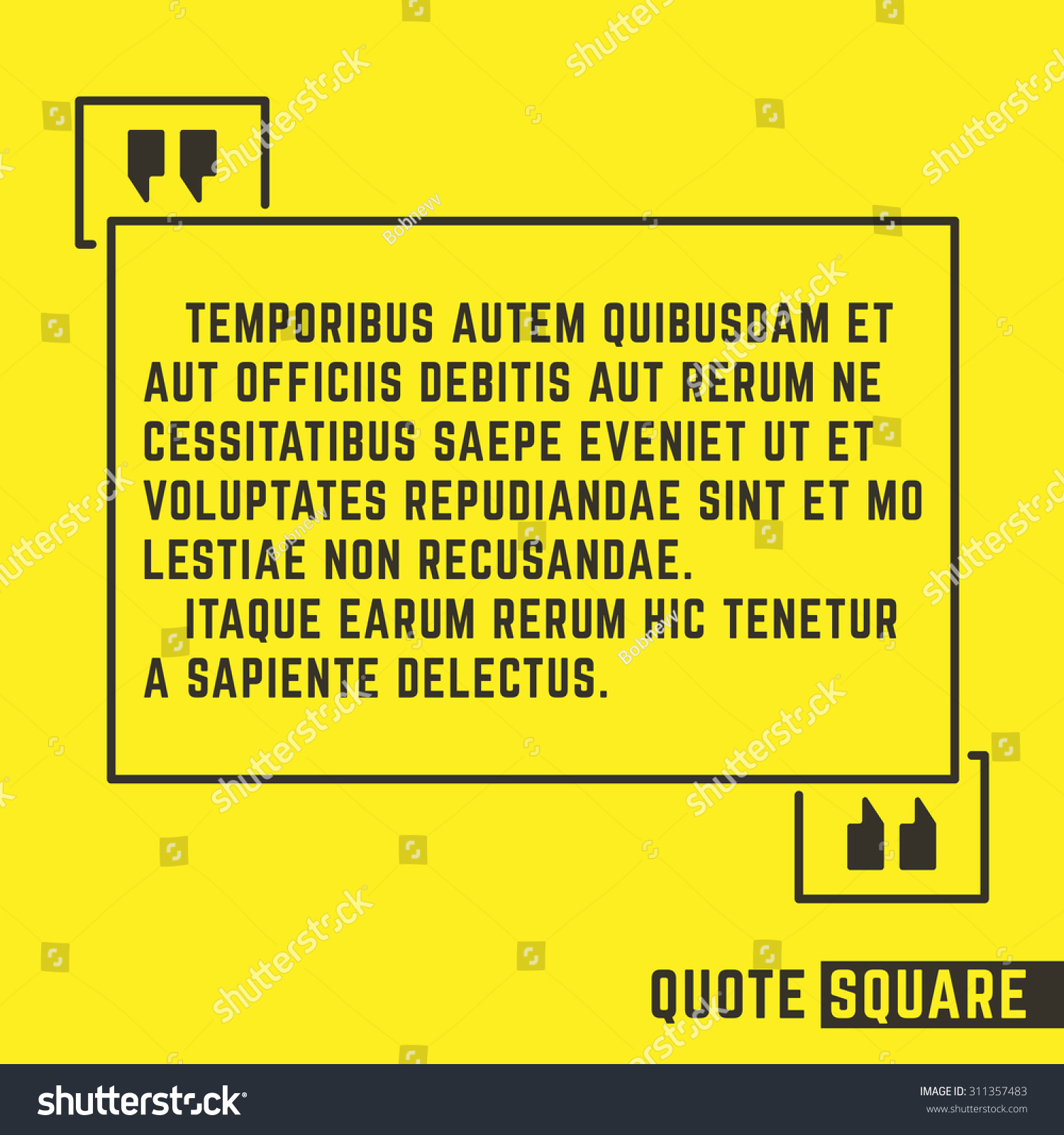 Vektor Stok Quote Square Speech Text Box Vector (Tanpa Royalti ...