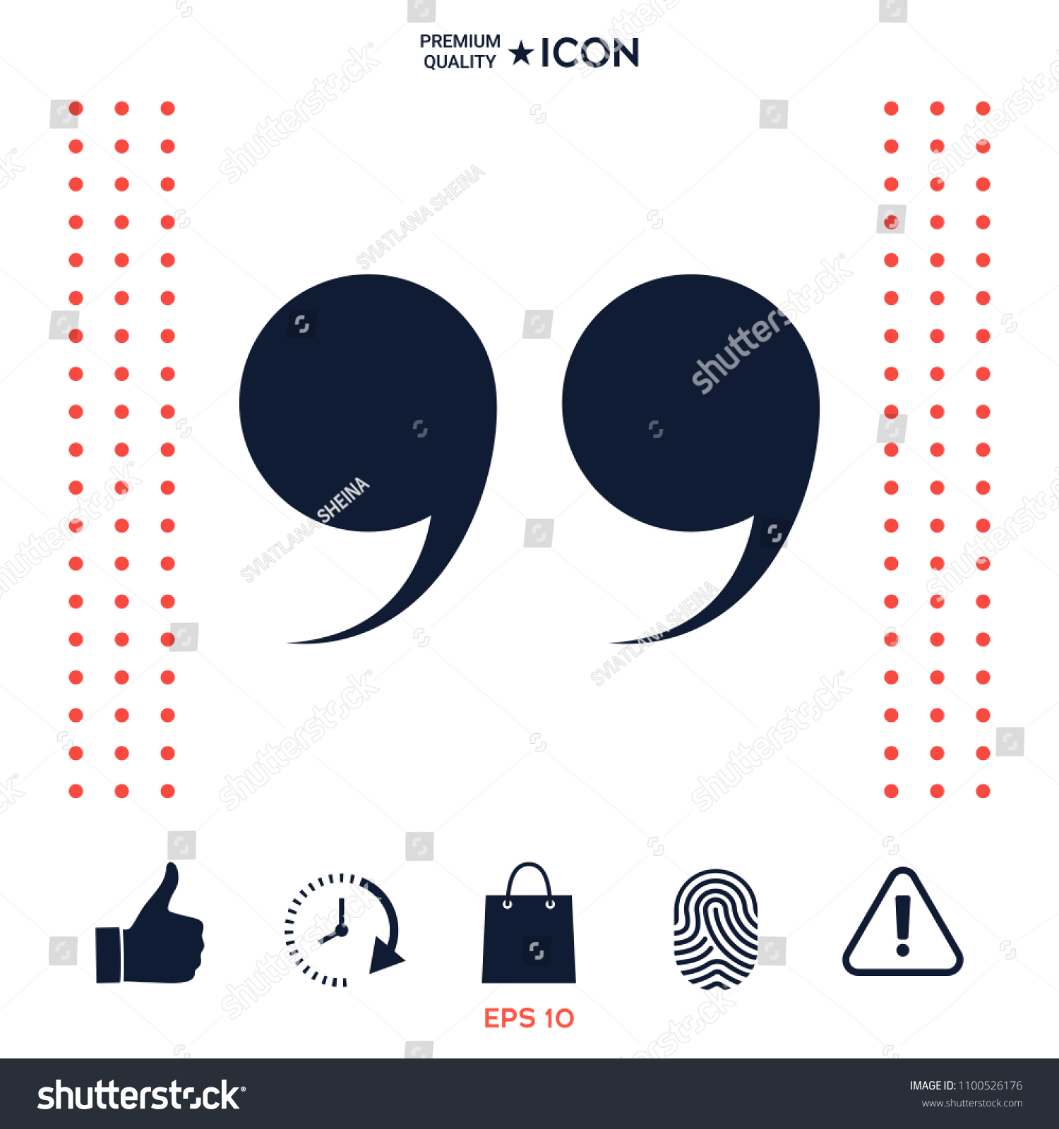 Quote Symbol Icon Stock Vector (Royalty Free) 1100526176 | Shutterstock