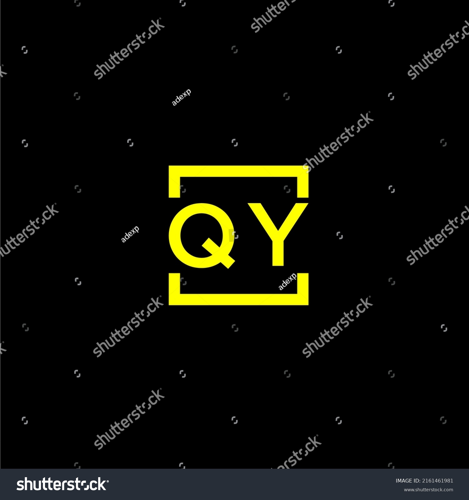Qy Initial Monogram Logo Square Style Stock Vector (Royalty Free ...