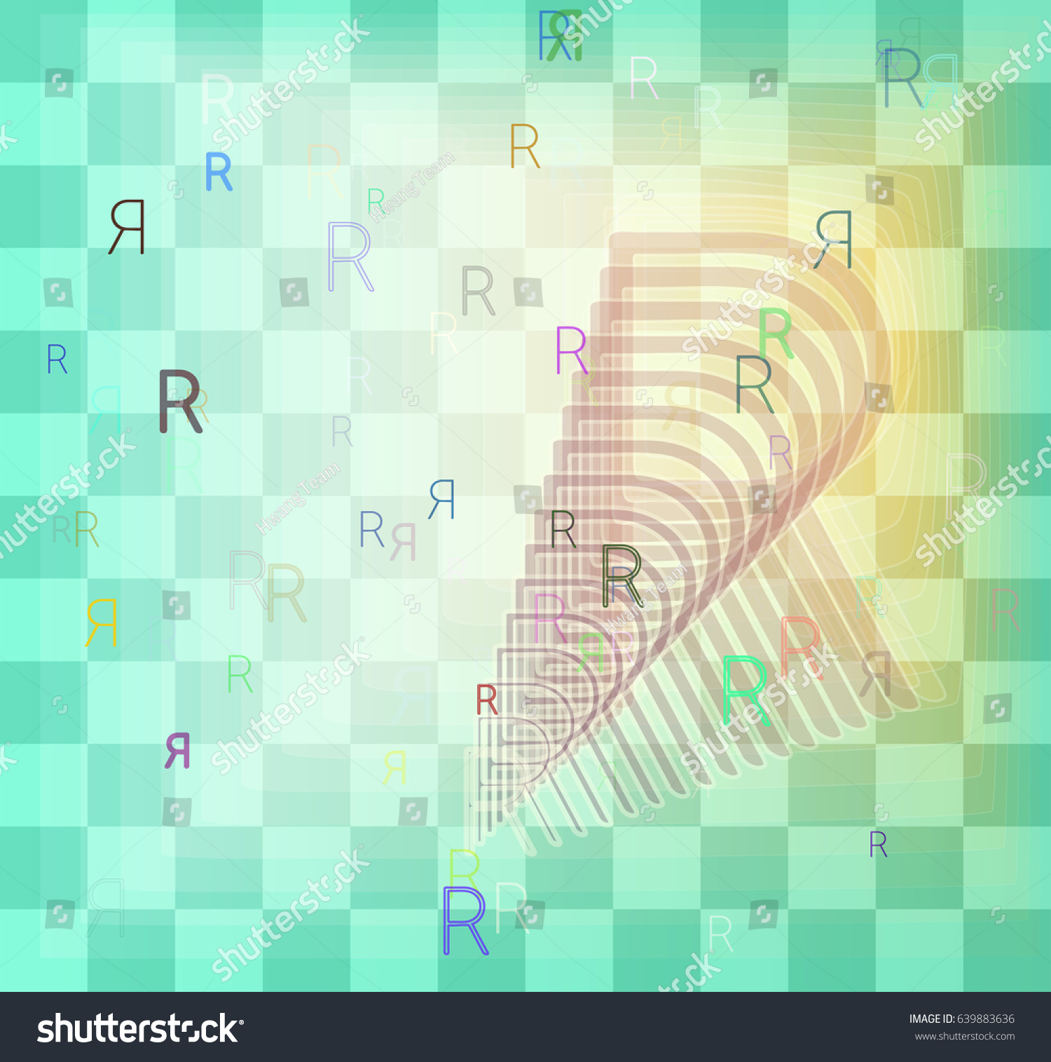 R Alphabet Pattern Texture Stock Vector (Royalty Free) 639883636