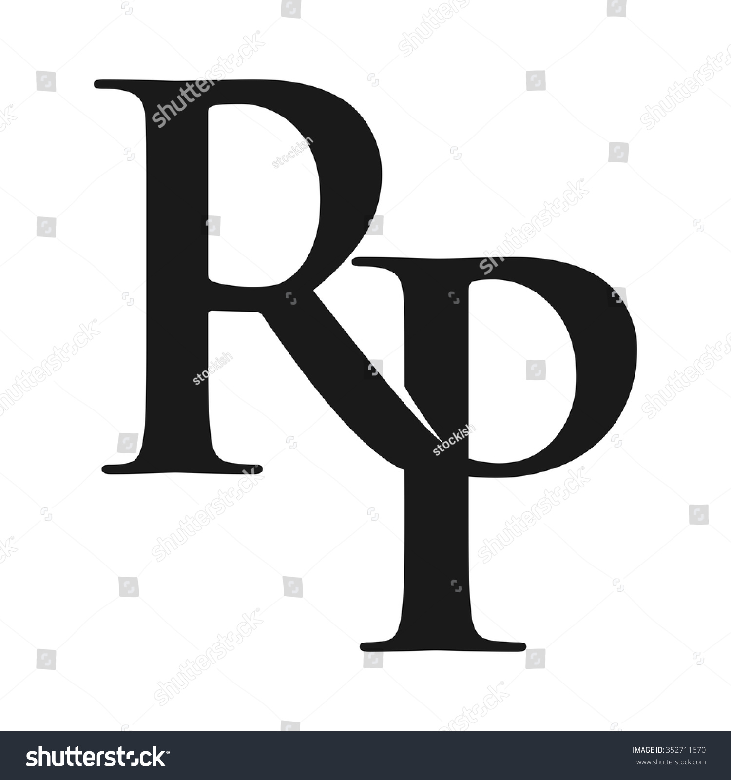 R P Logo Vector Stock Vector (Royalty Free) 352711670