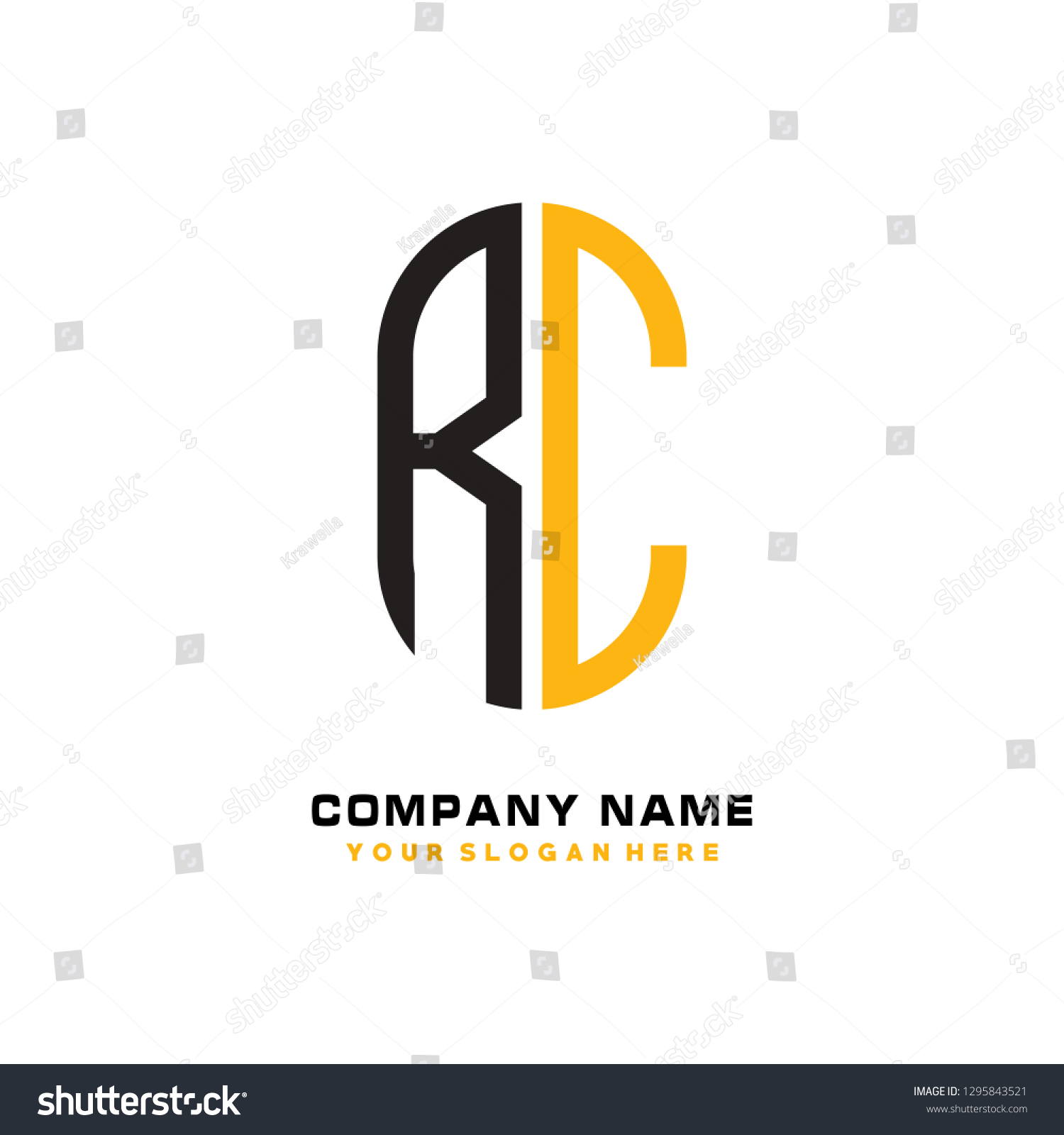 R C Initial Letter Modern Logo Stock Vector (Royalty Free) 1295843521 ...