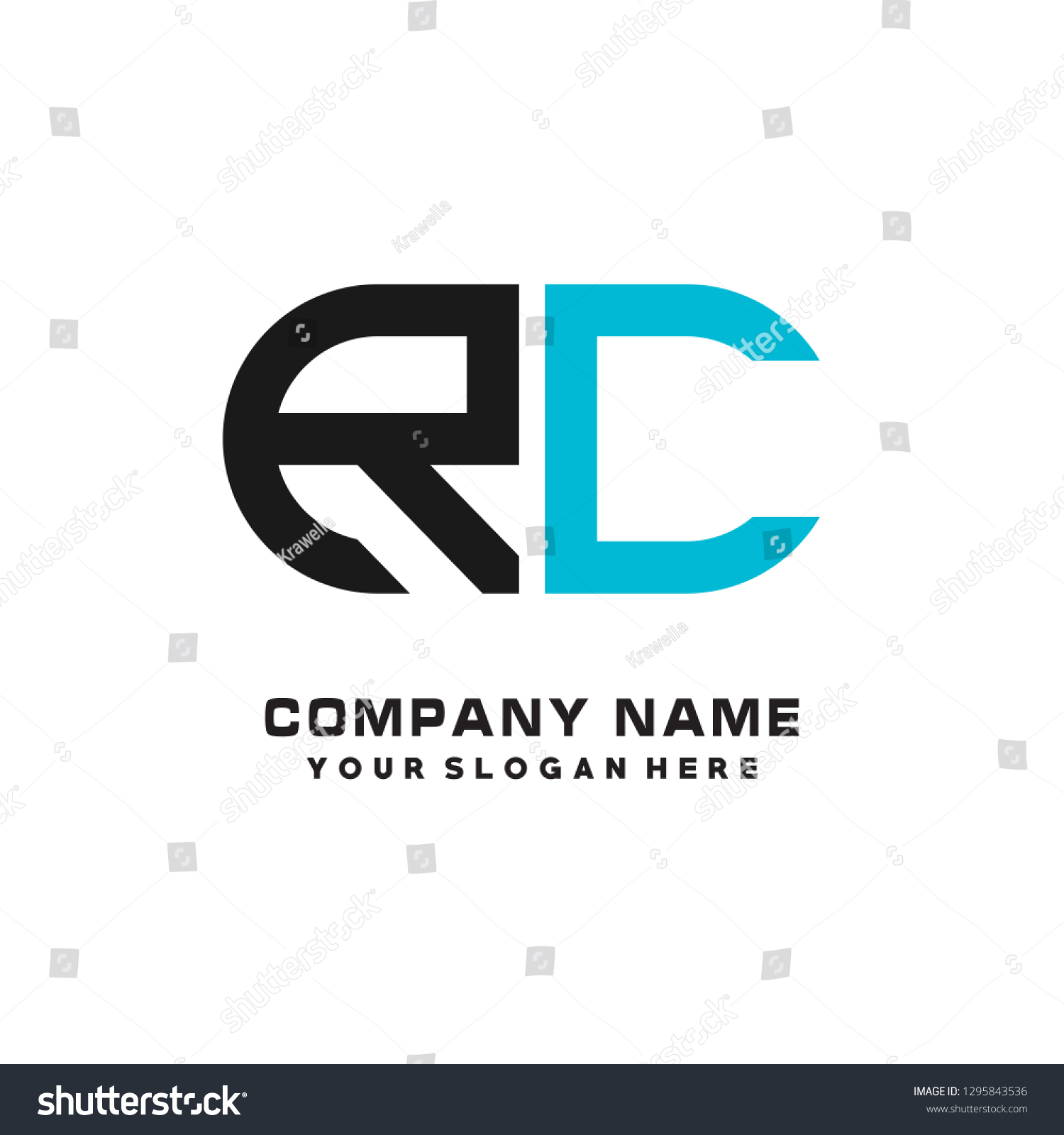 R C Initial Letter Modern Logo Stock Vector (Royalty Free) 1295843536 ...