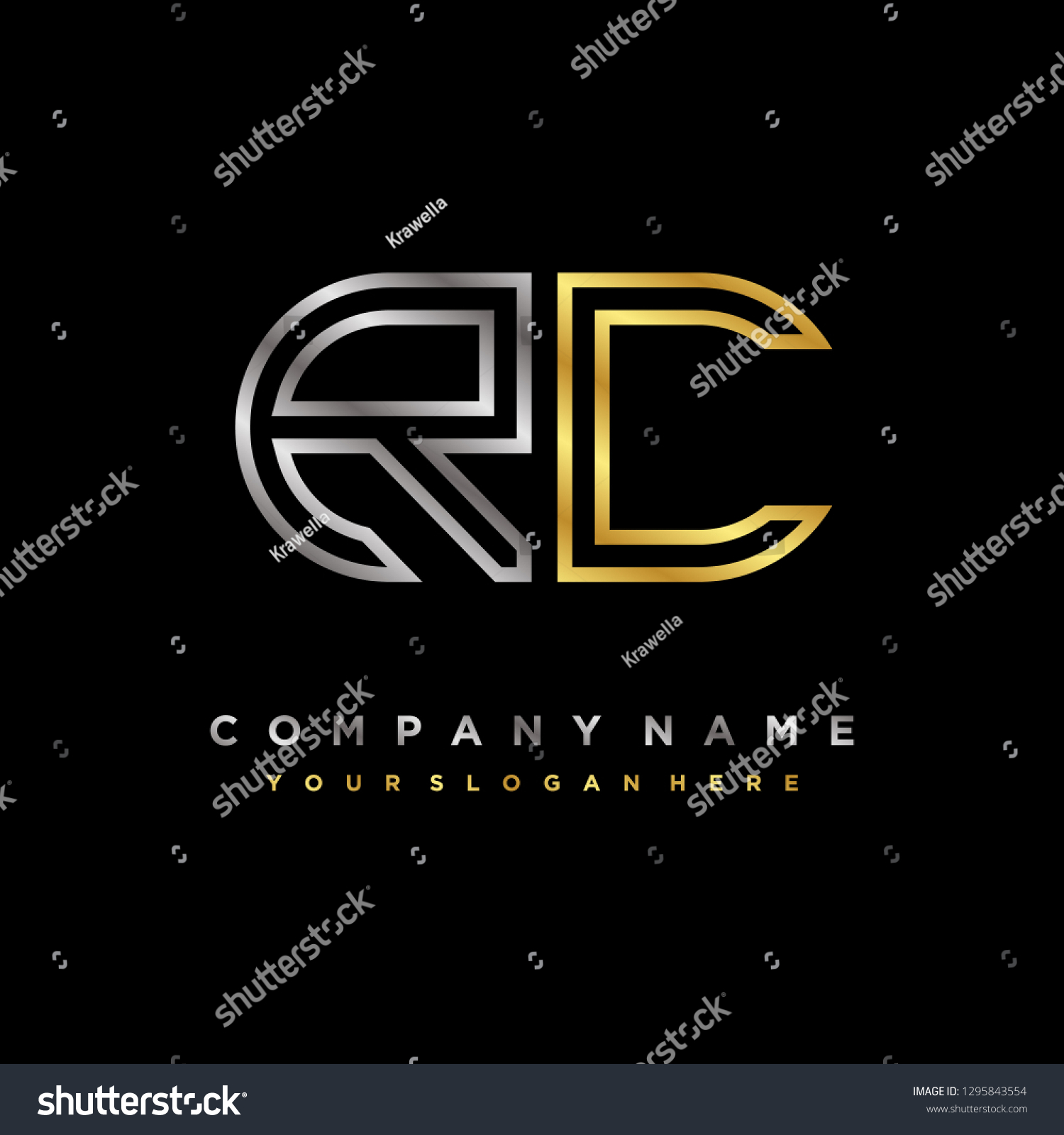 R C Initial Letter Modern Logo Stock Vector (Royalty Free) 1295843554 ...