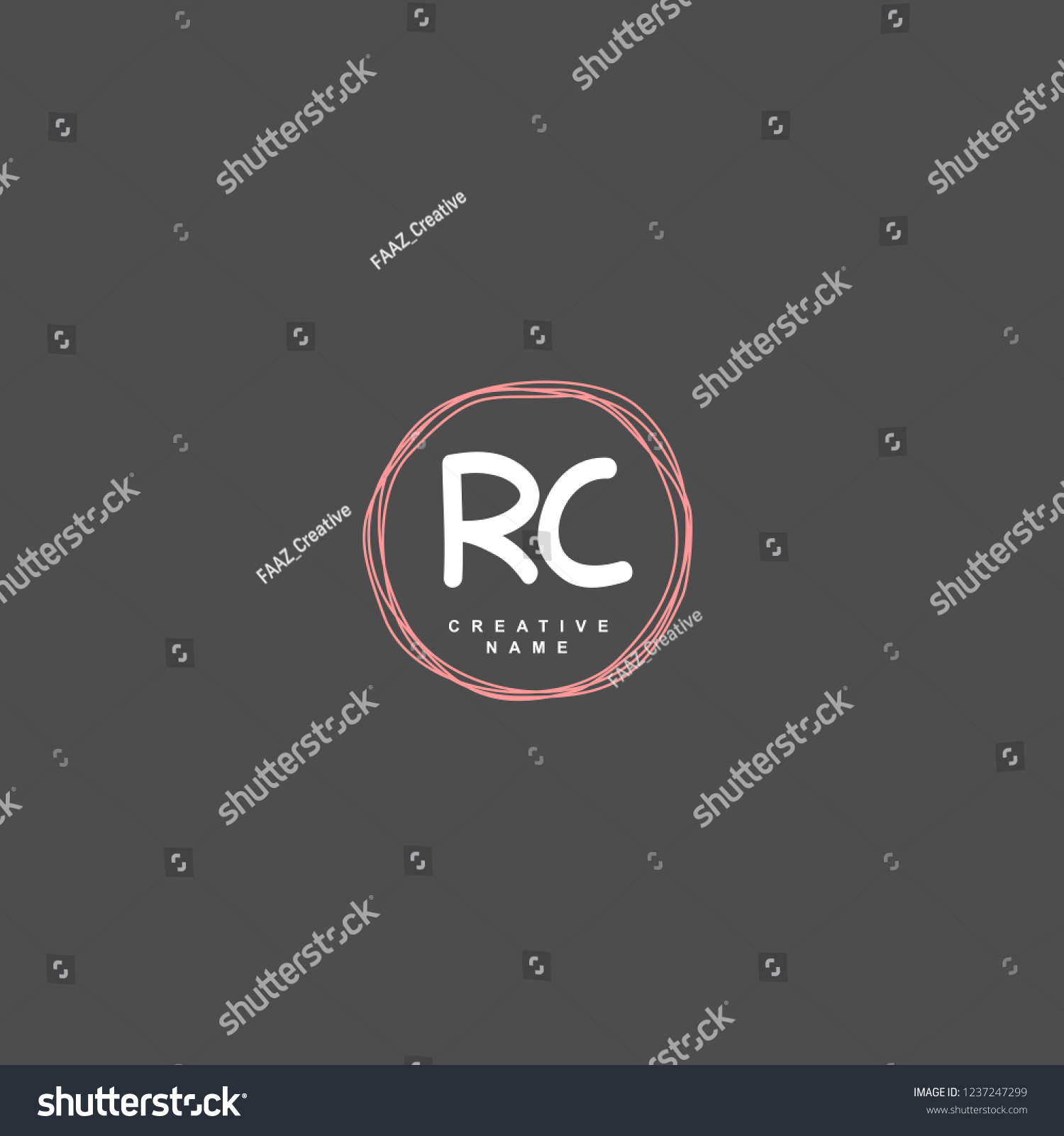 R C Rc Initial Logo Template Stock Vector (Royalty Free) 1237247299 ...