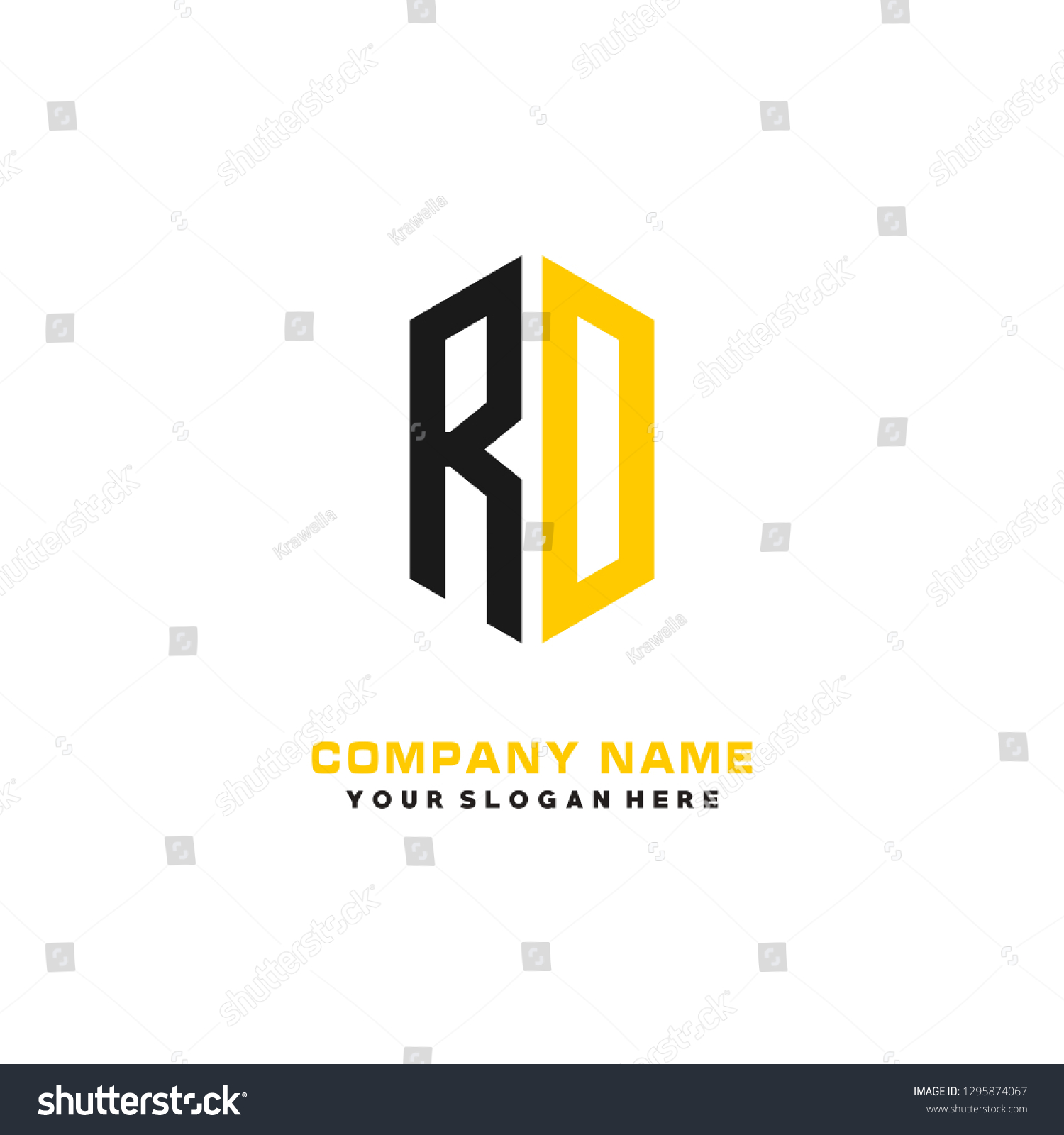 R D Initial Letter Modern Logo Stock Vector (Royalty Free) 1295874067 ...