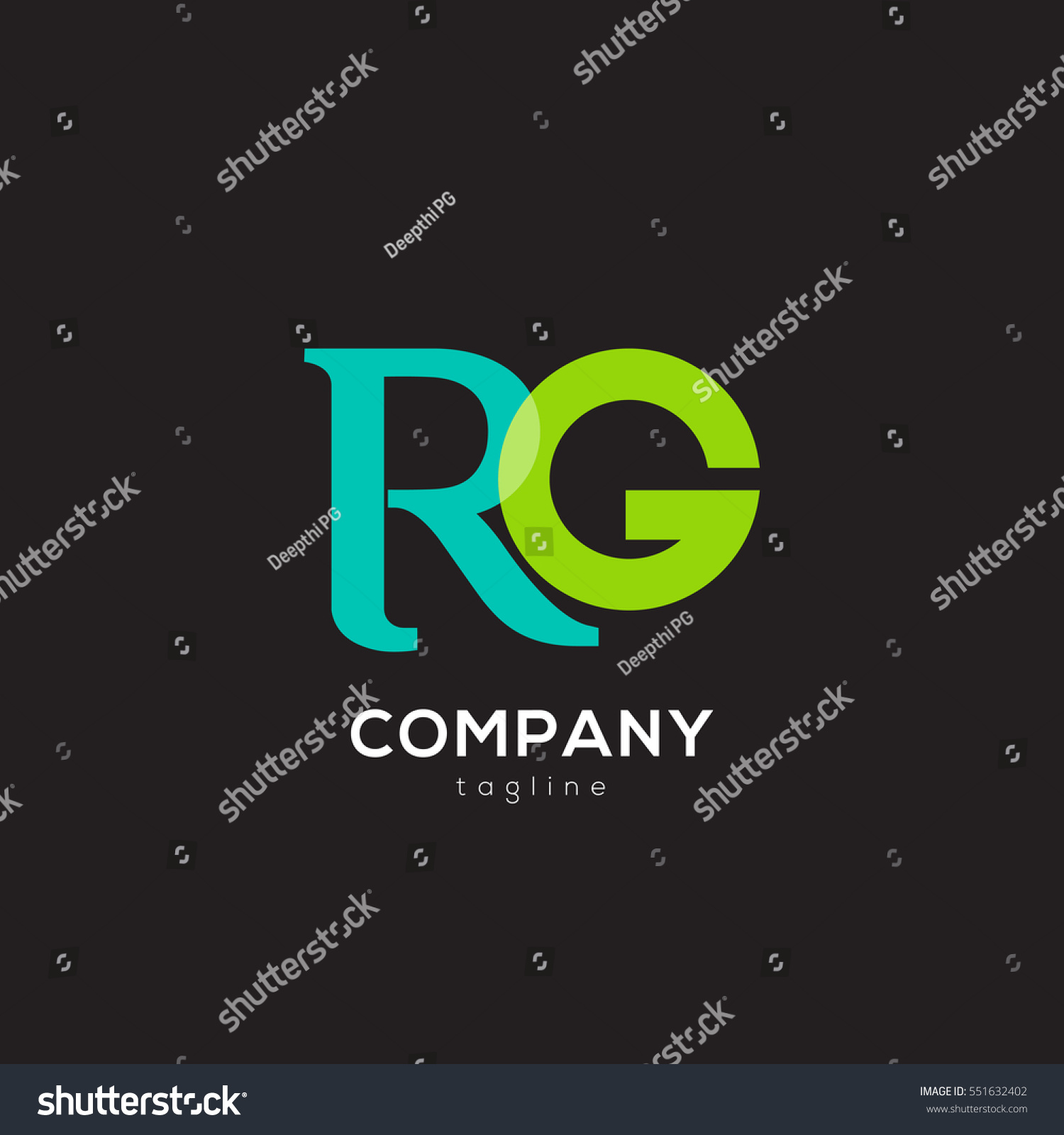 R G Letter Logo Design Vector Stock Vector (Royalty Free) 551632402 ...