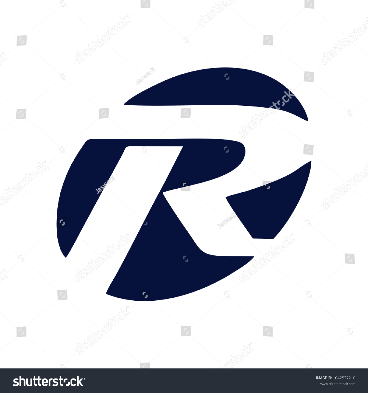 R Letter Circle Vector Logo Stock Vector (Royalty Free) 1042537210 ...