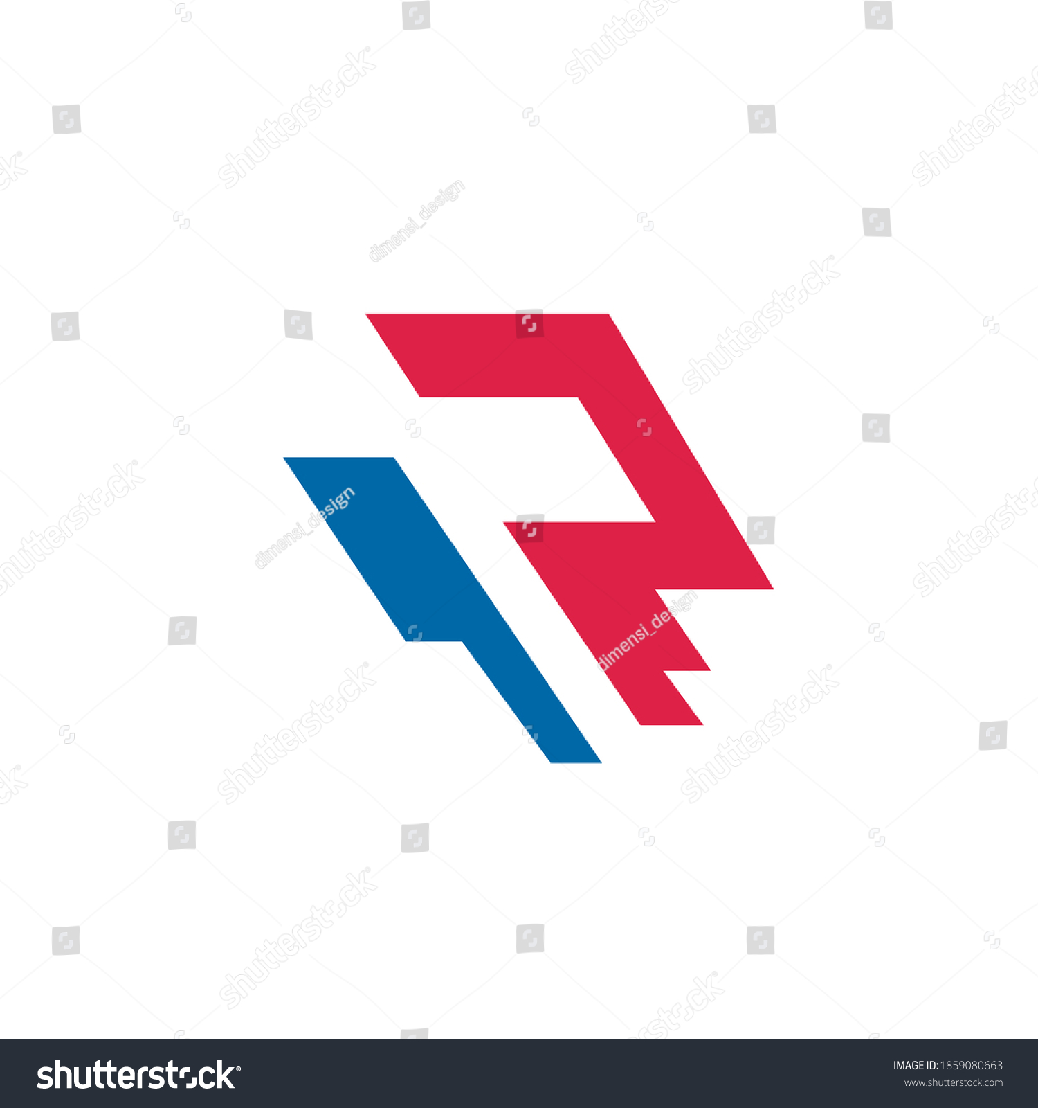 R Letter Icon Logo Design Vector Stock Vector (Royalty Free) 1859080663 ...