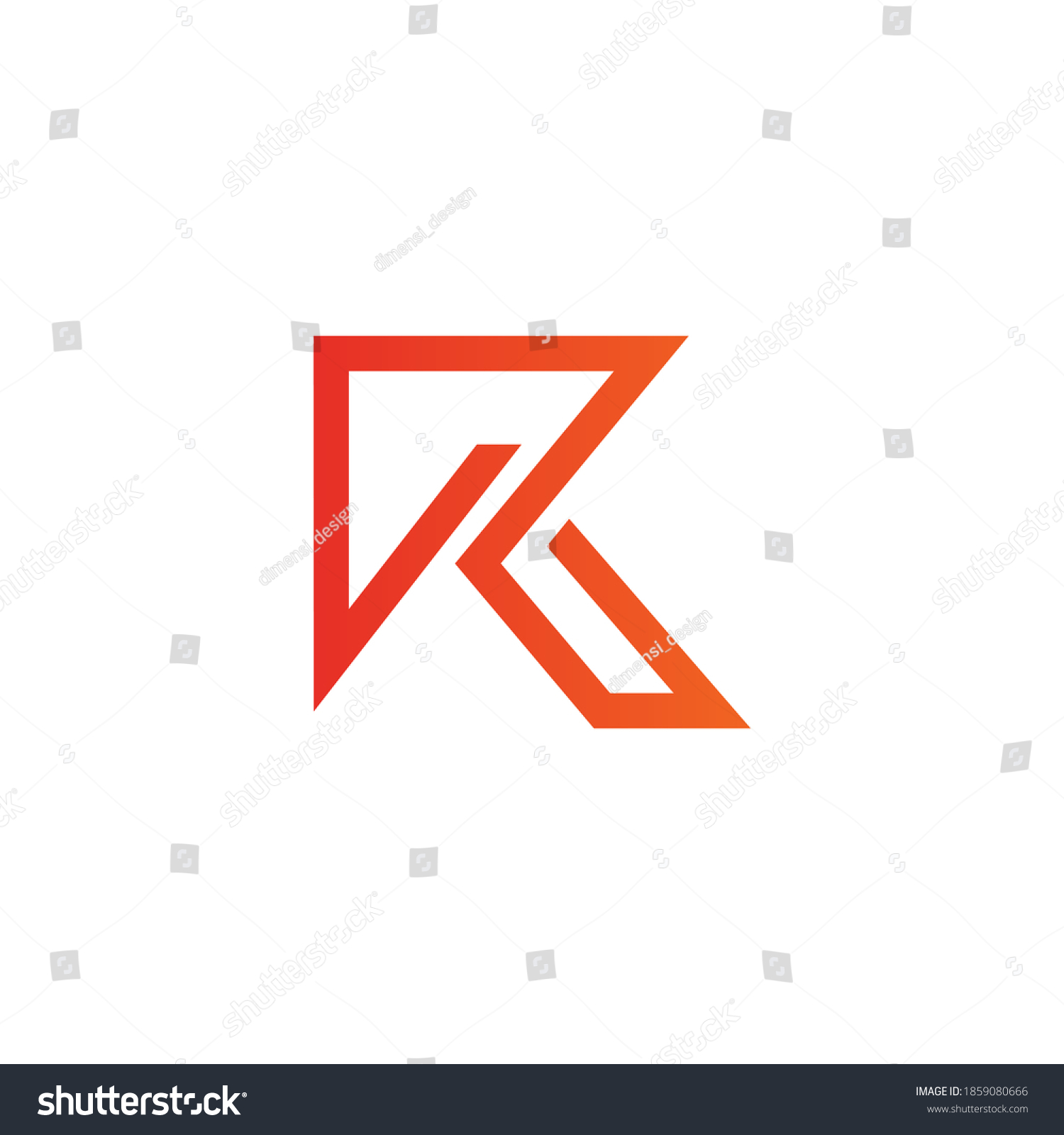 R Letter Icon Logo Design Vector Stock Vector (Royalty Free) 1859080666 ...