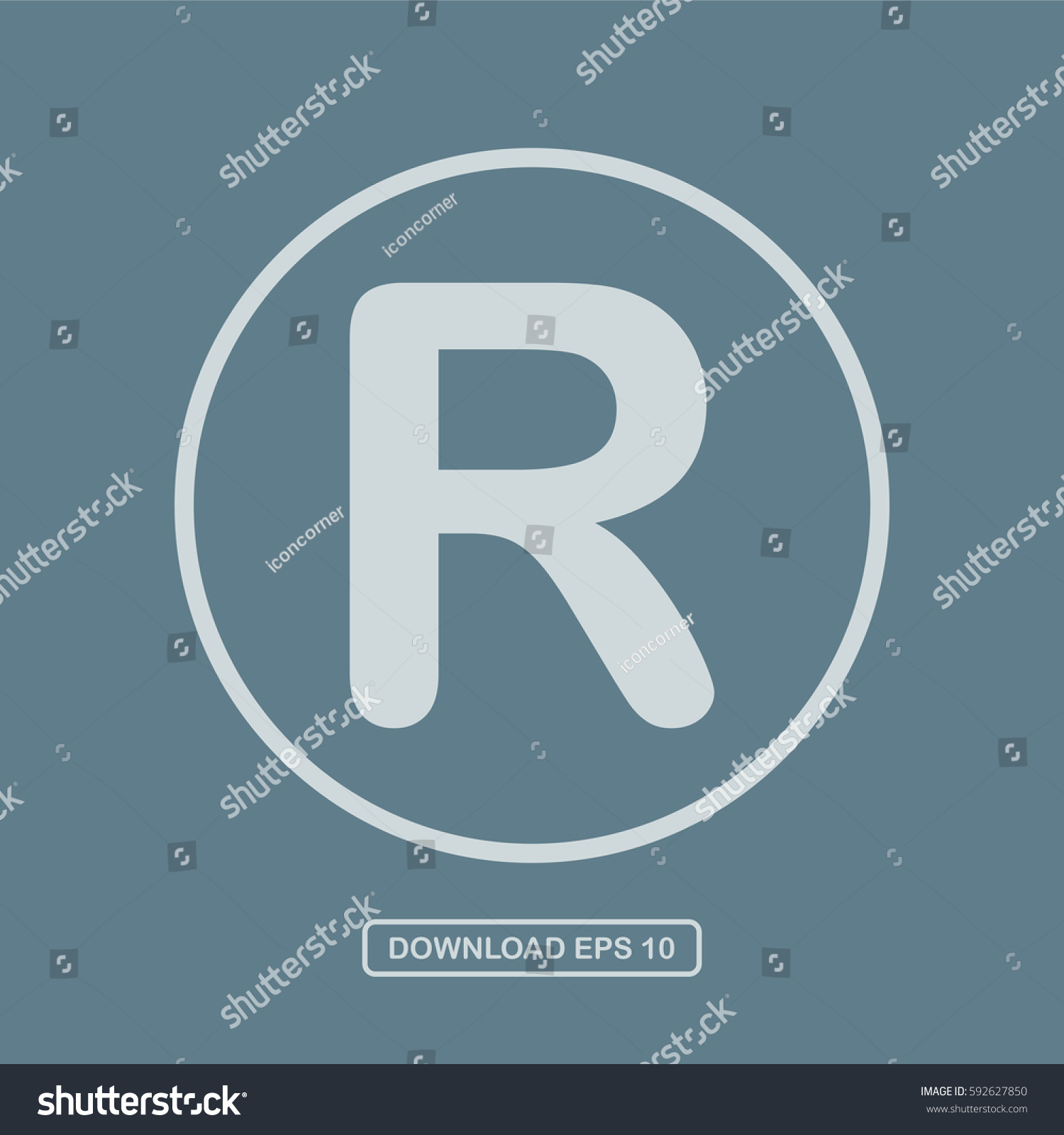 R Letter Icon Vector Stock Vector (Royalty Free) 592627850 | Shutterstock