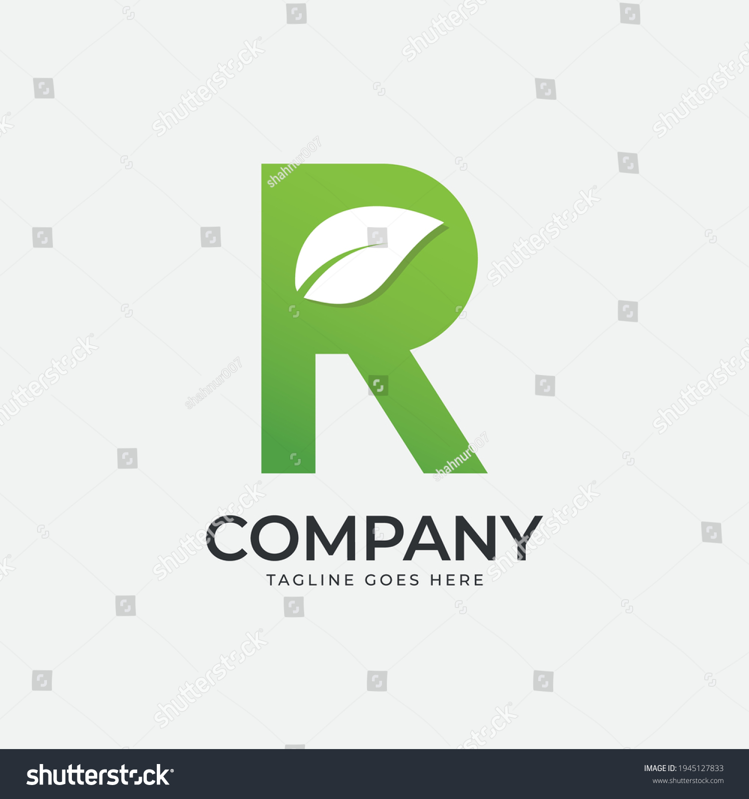 R Letter Leaf Logo Vector Stock Vector (Royalty Free) 1945127833 ...