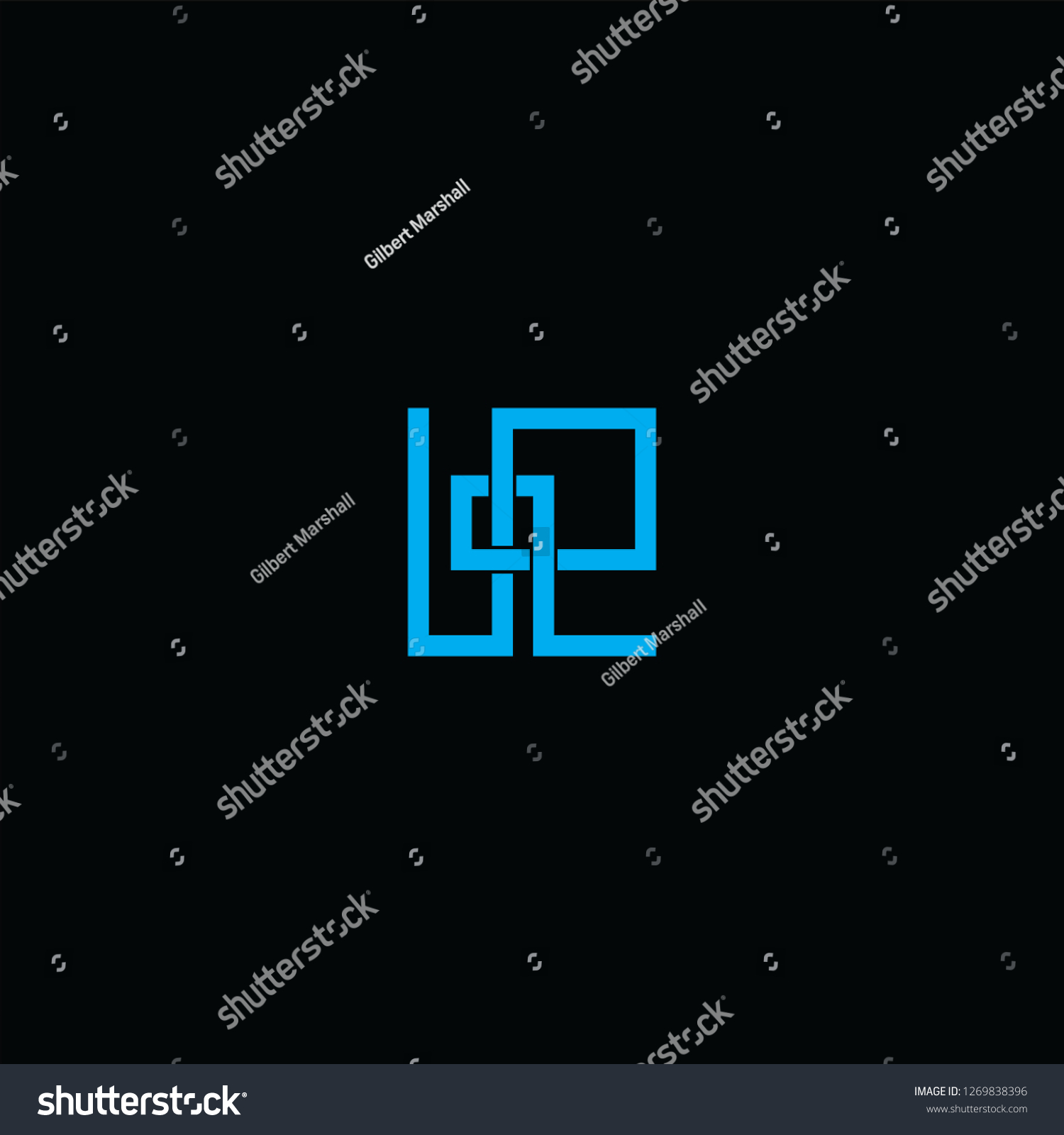 R Line Logo Design Stock Vector (Royalty Free) 1269838396