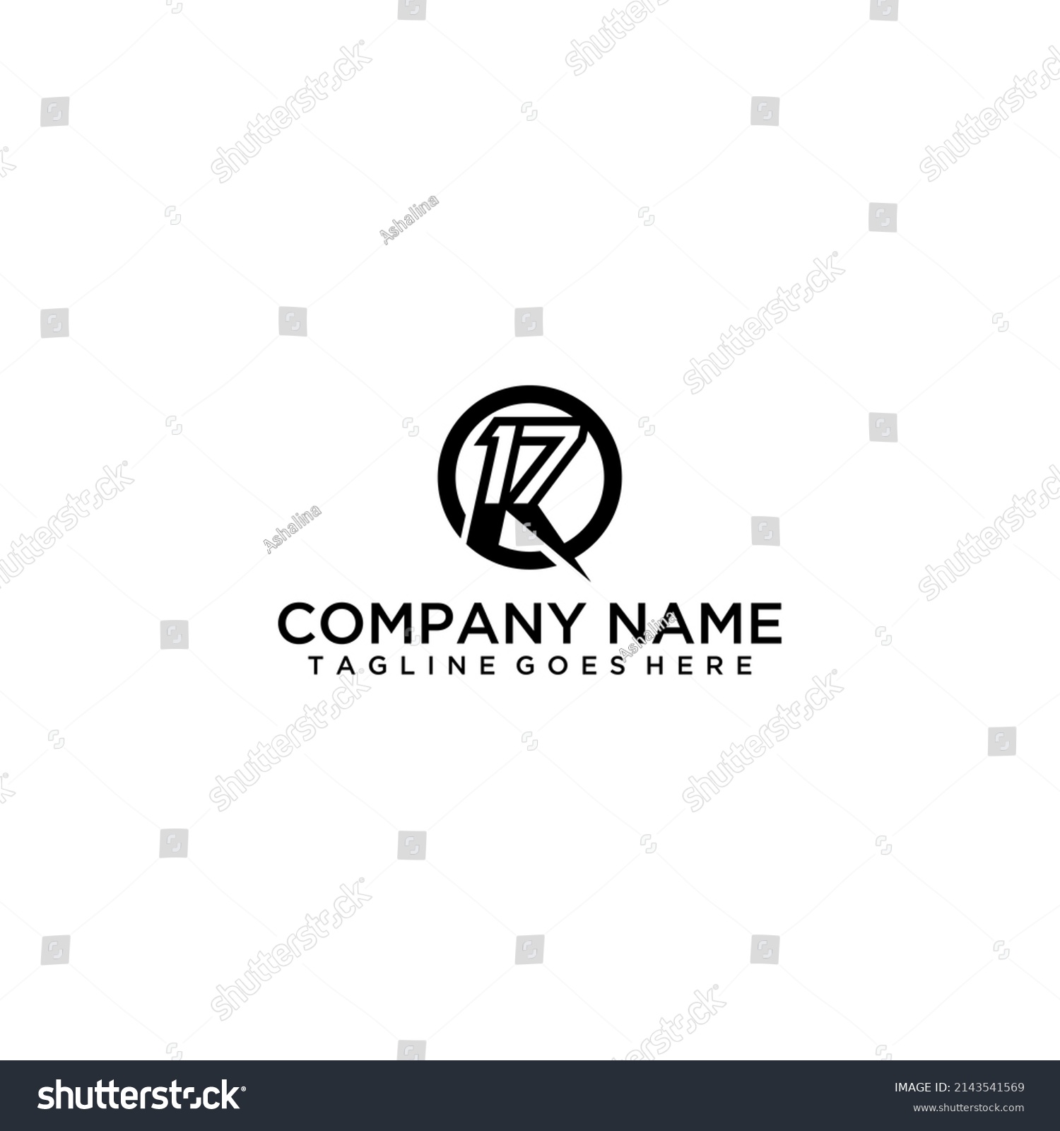 R 17 Logo Design Concept Stock Vector (Royalty Free) 2143541569 ...