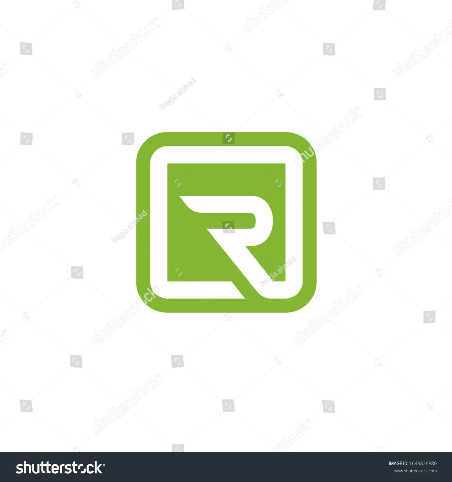 R Logo Design Vector Sign Template Stock Vector (Royalty Free ...