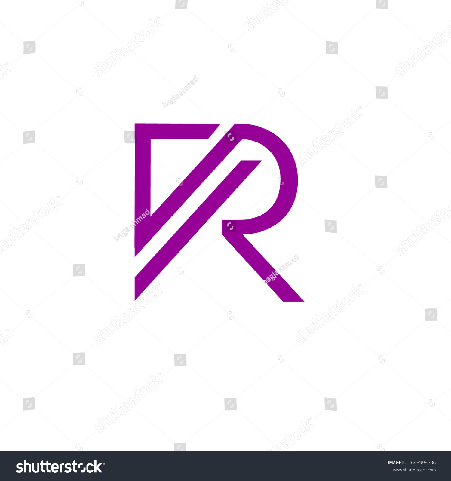 R Logo Design Vector Sign Template Stock Vector (Royalty Free ...