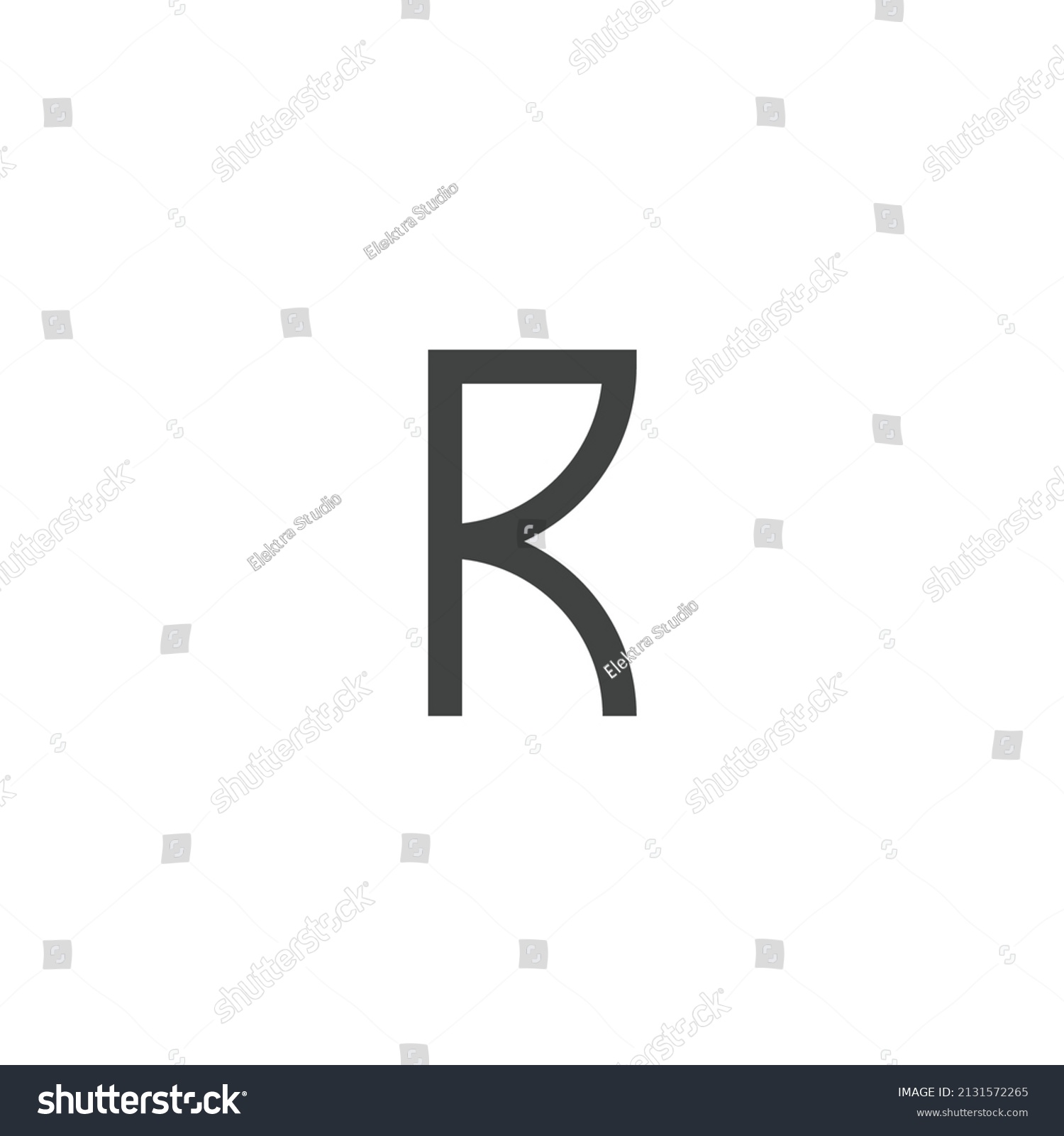 R Logo On White Background Stock Vector (Royalty Free) 2131572265 ...