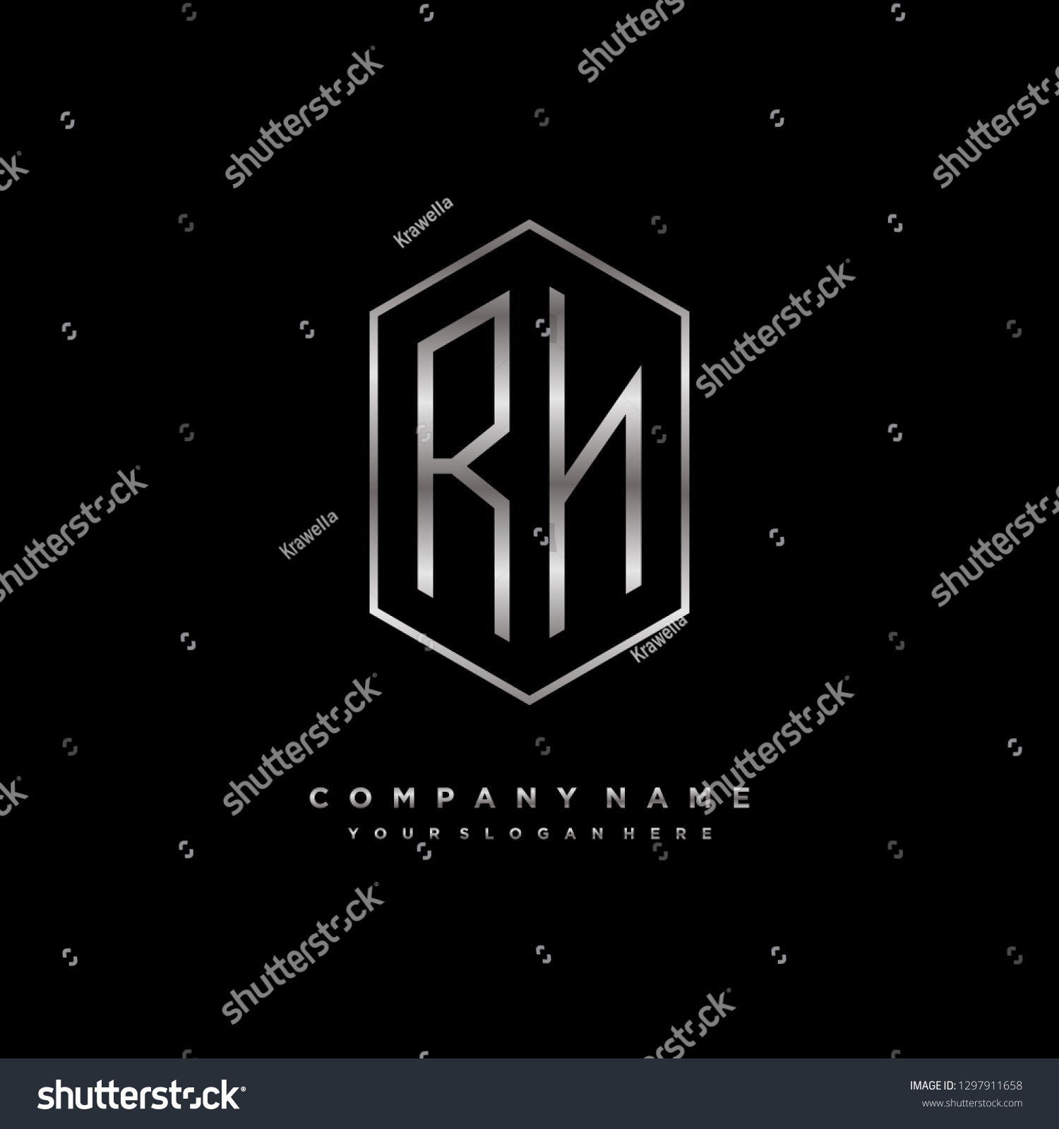 R N Initial Letter Modern Logo Stock Vector (Royalty Free) 1297911658 ...