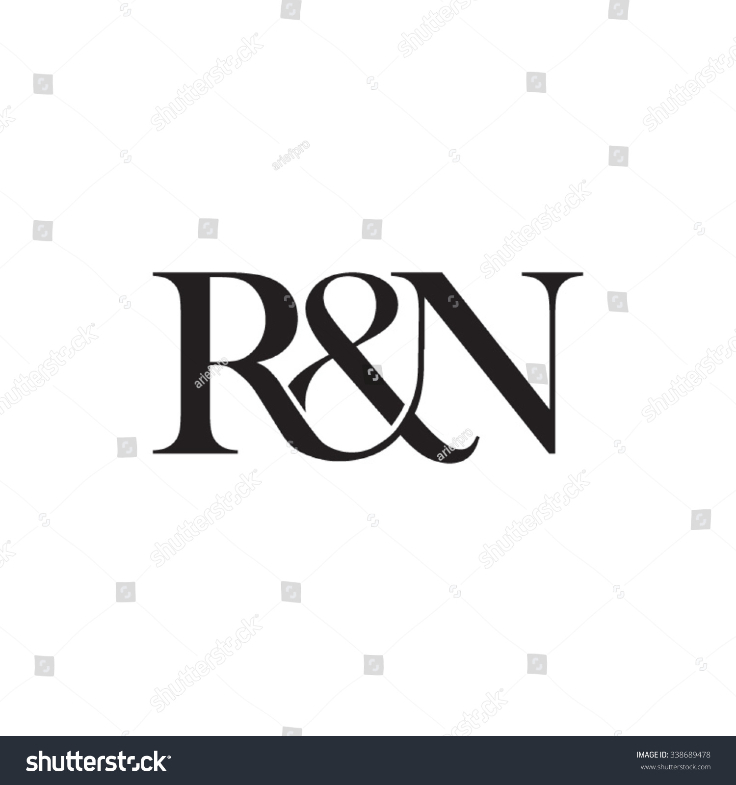 Rn Initial Logo Ampersand Monogram Logo Stock Vector (Royalty Free ...