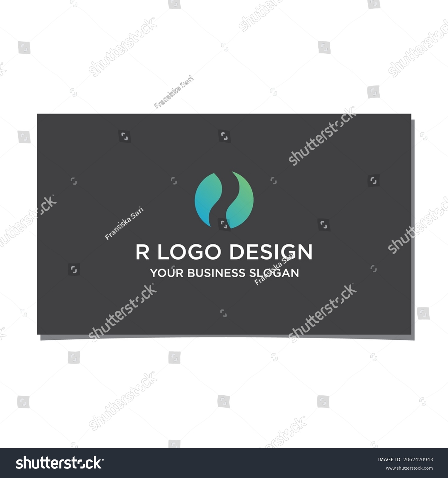 R Negative Space Logo Design Stock Vector (Royalty Free) 2062420943 ...