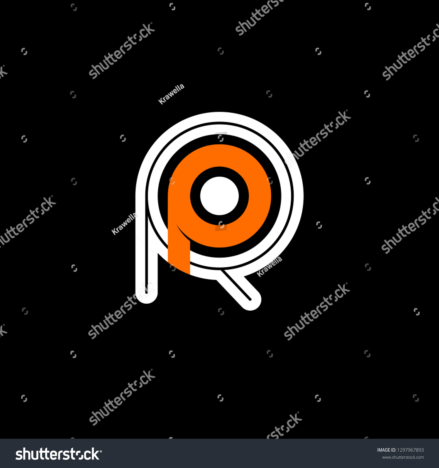 R P Initial Letter Modern Logo Stock Vector (Royalty Free) 1297967893 ...