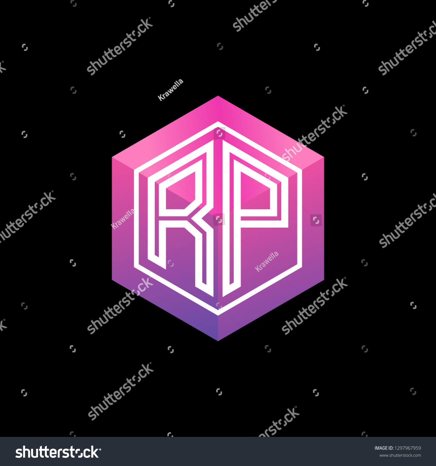 R P Initial Letter Modern Logo Stock Vector (Royalty Free) 1297967959