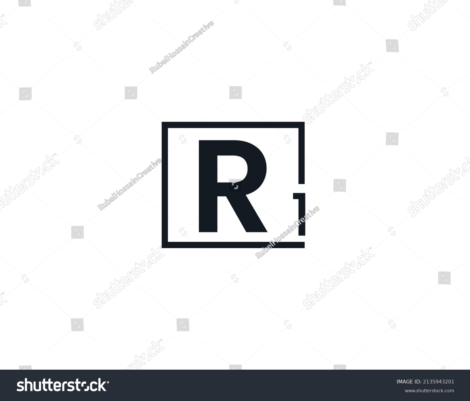 R1 1r Initial Letter Logo Stock Vector (Royalty Free) 2135943201 ...