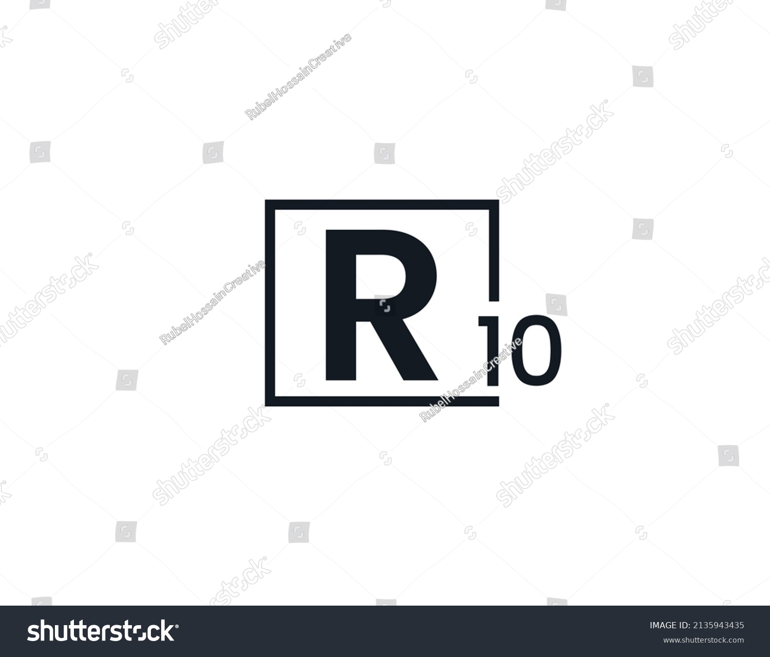 R10 10r Initial Letter Logo Stock Vector (Royalty Free) 2135943435 ...