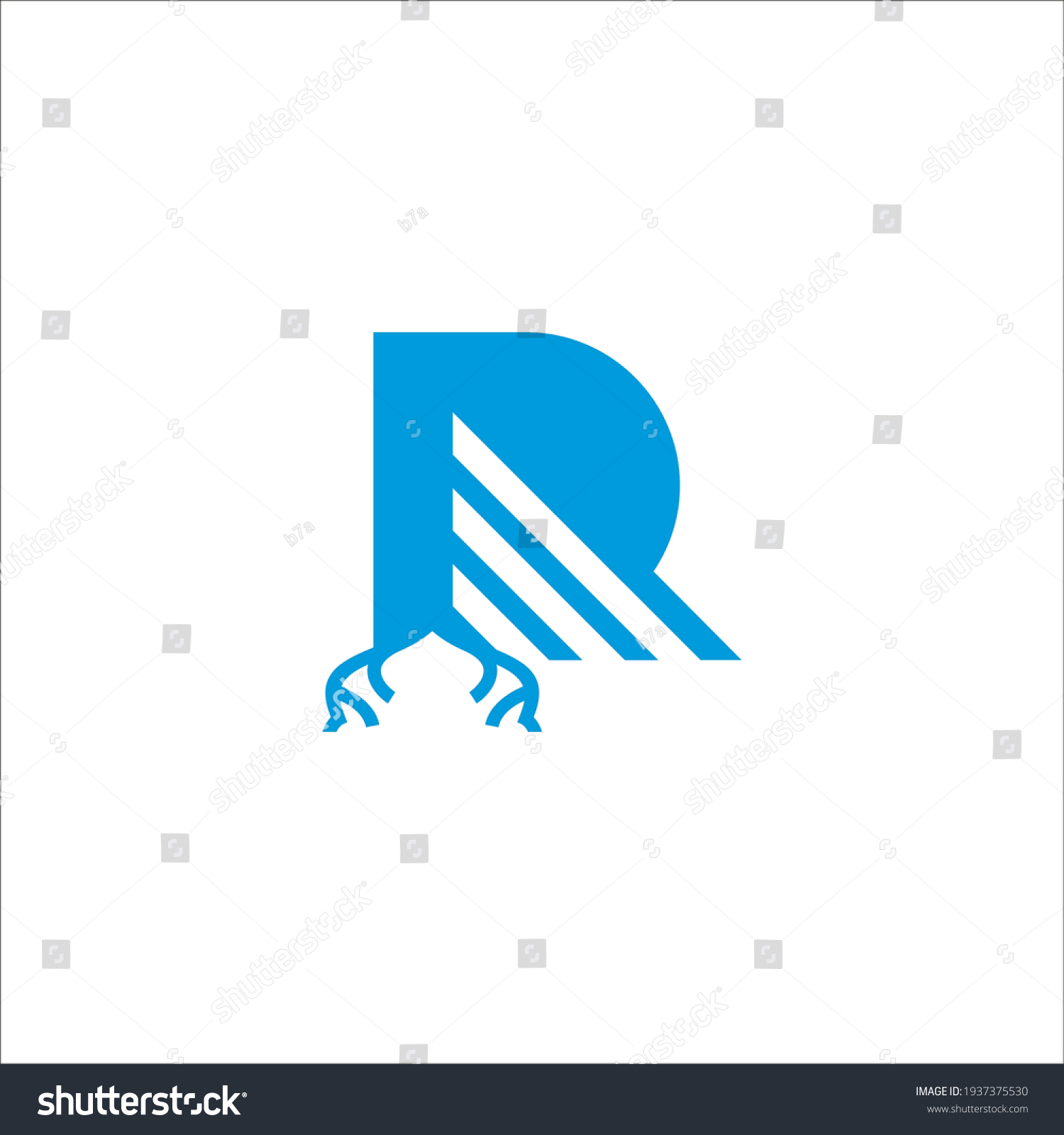 R Root Logo Design Vector Sign Stock Vector (Royalty Free) 1937375530