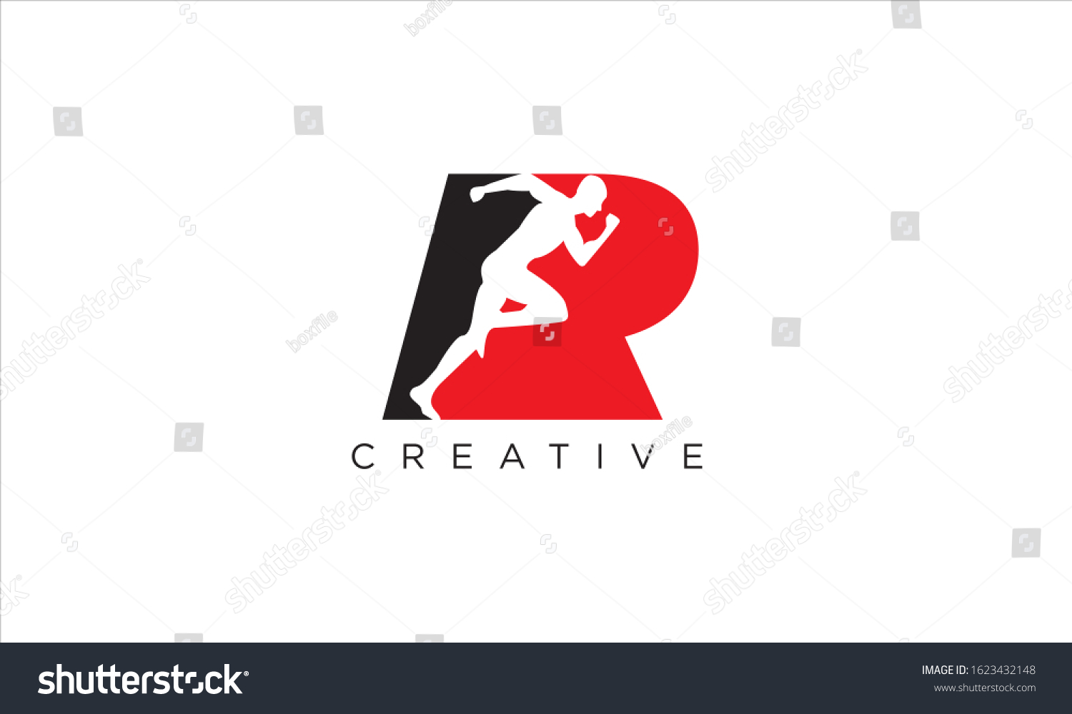 R Run Logo Design Vector Icon Stock Vector (Royalty Free) 1623432148