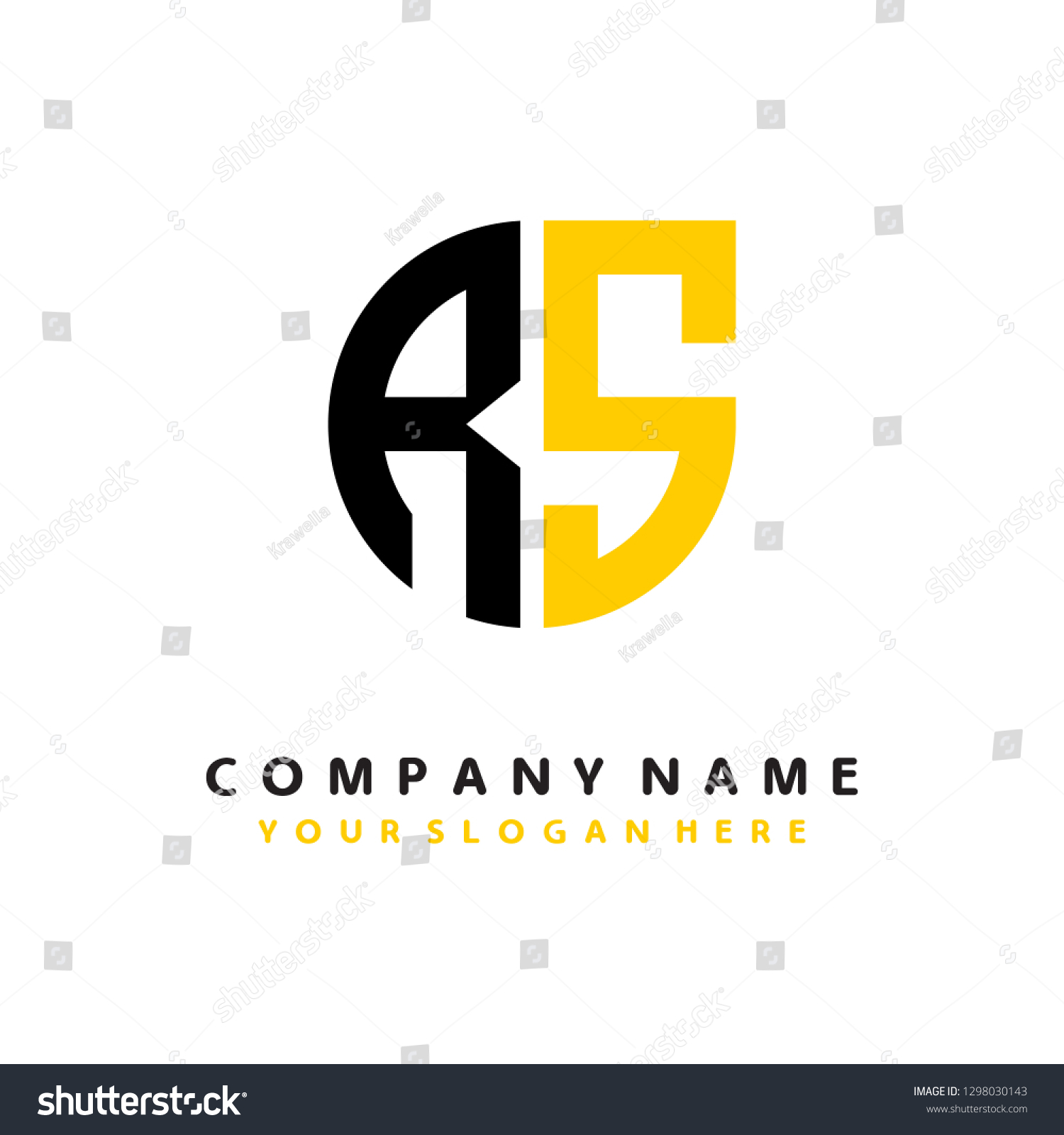 R S Initial Letter Modern Logo Stock Vector (Royalty Free) 1298030143 ...