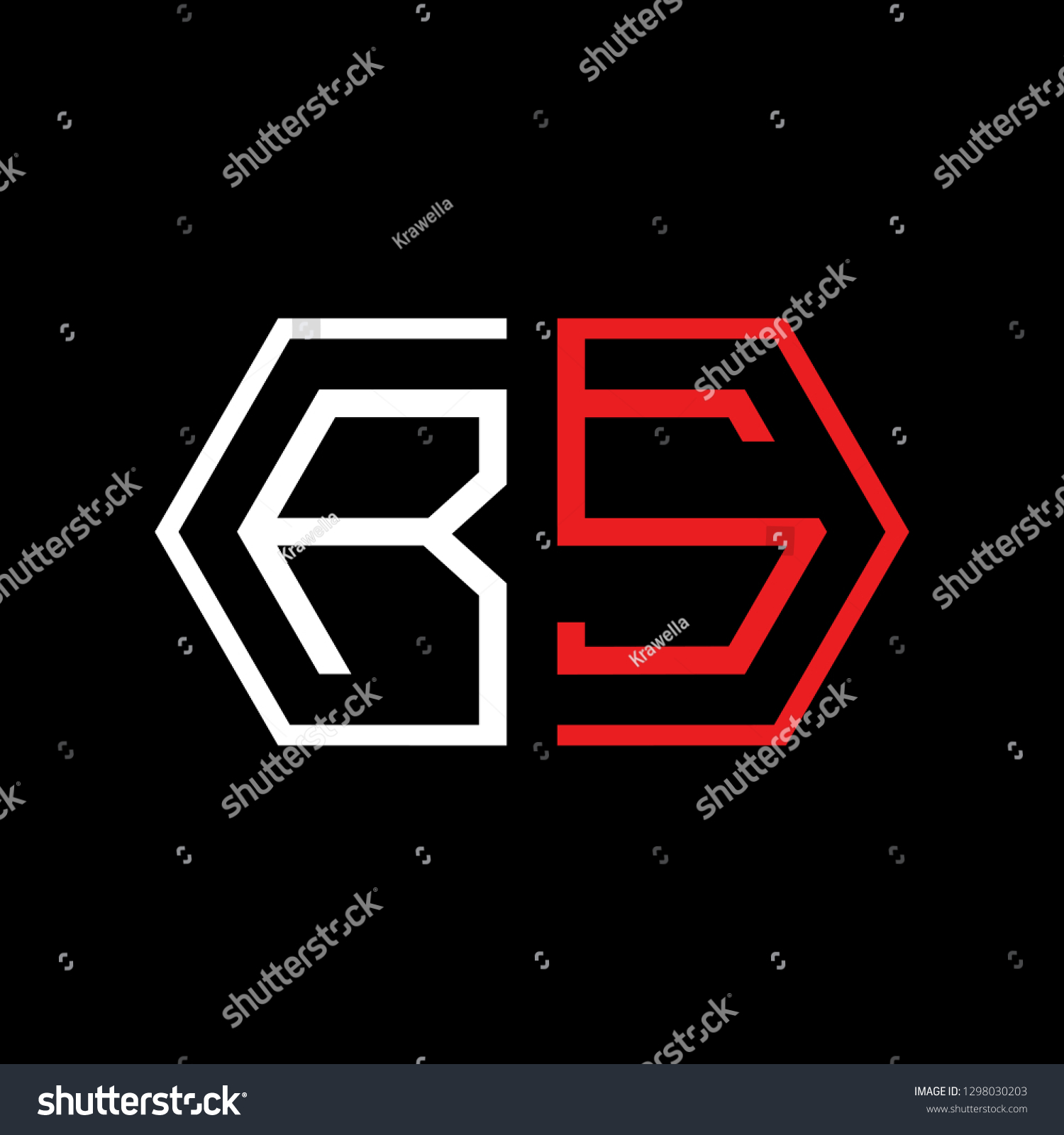 R S Initial Letter Modern Logo Stock Vector (Royalty Free) 1298030203 ...