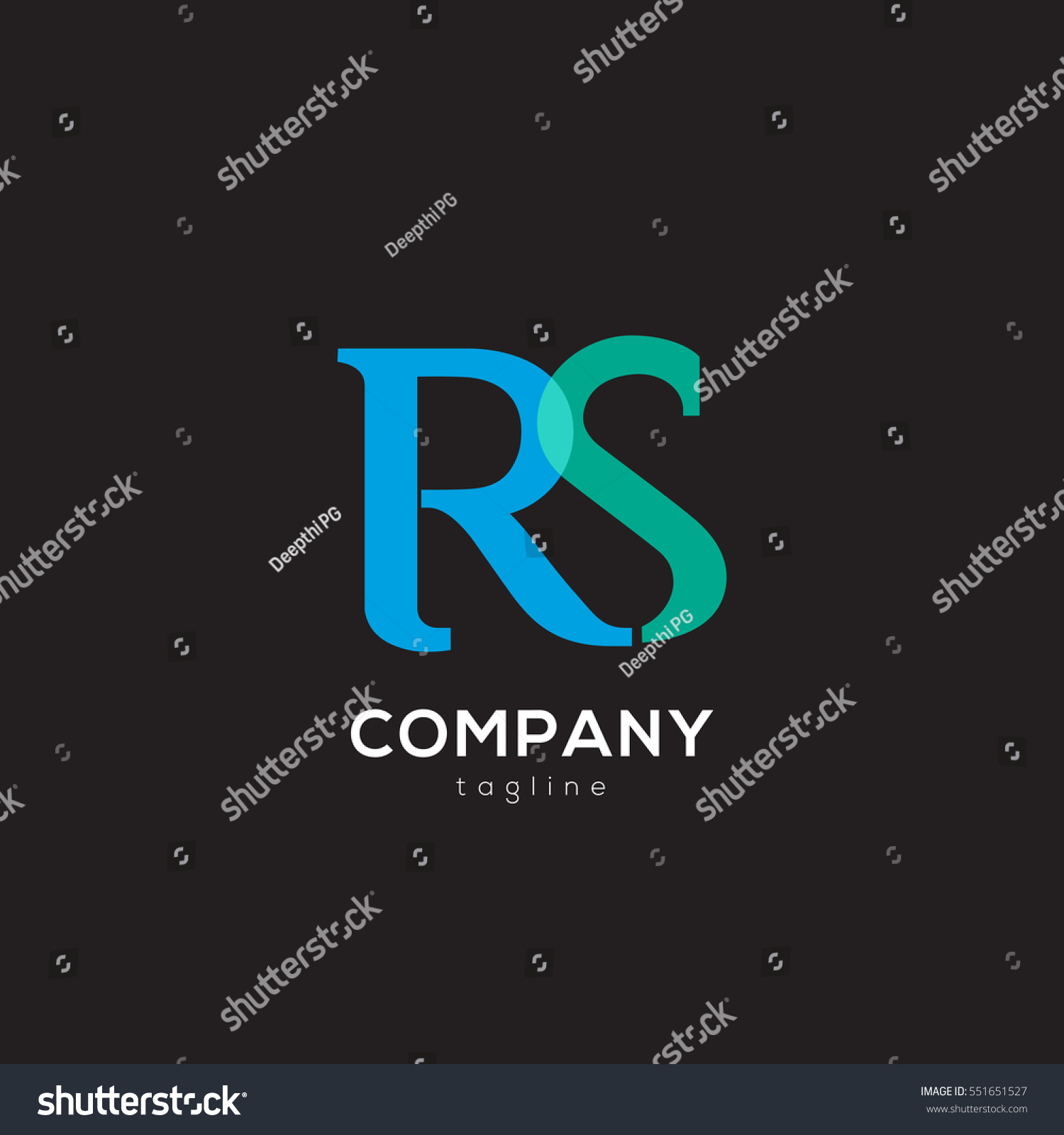 R S Letter Logo Design Vector Stock Vector (Royalty Free) 551651527 ...