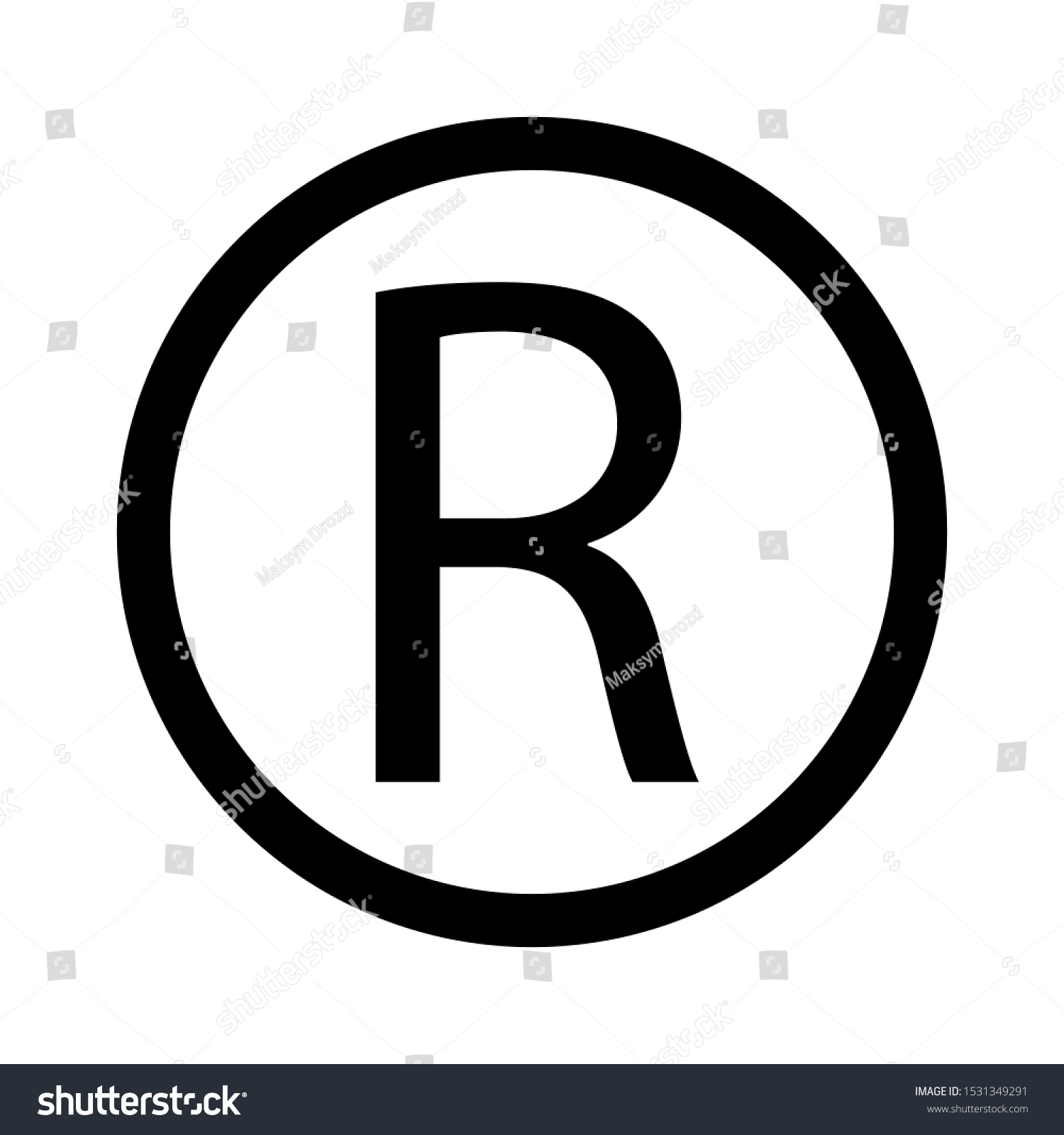 R Symbol Copyright Vector Image Stock Vector (Royalty Free) 1531349291 ...