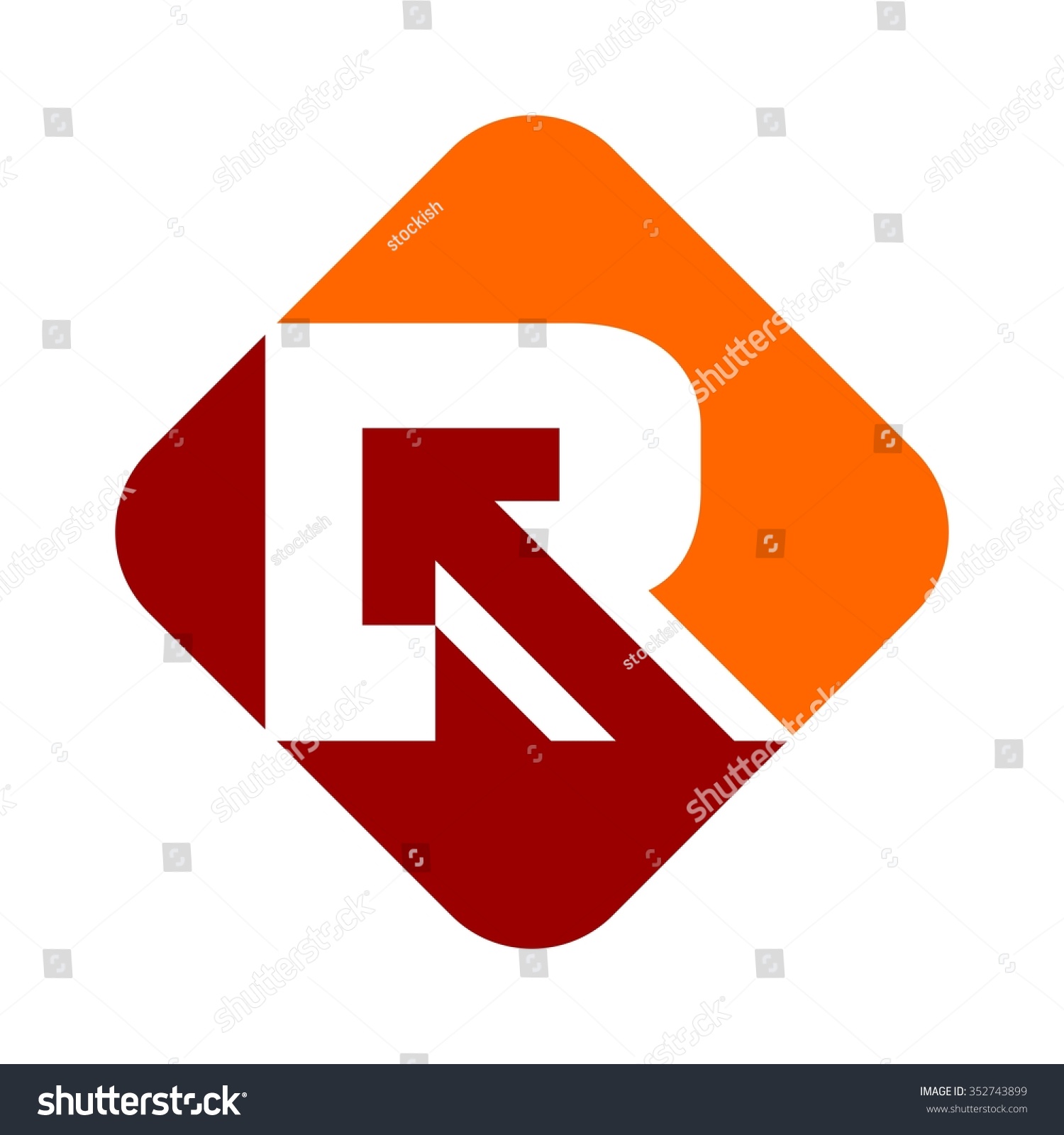 R Arrow Symbol Logo Vector Stock Vector (Royalty Free) 352743899 ...