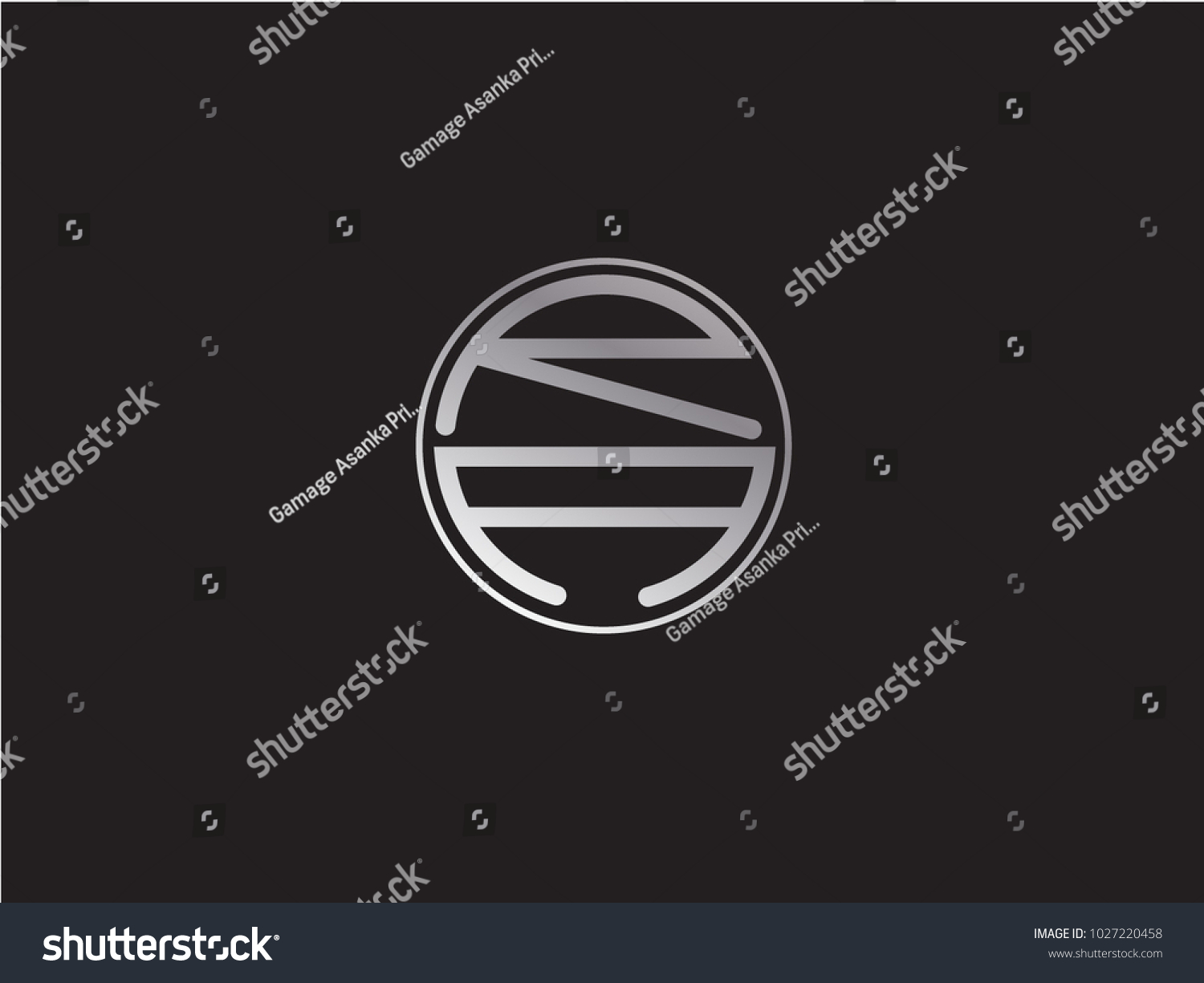 Ra Circle Shape Letter Design Stock Vector (Royalty Free) 1027220458