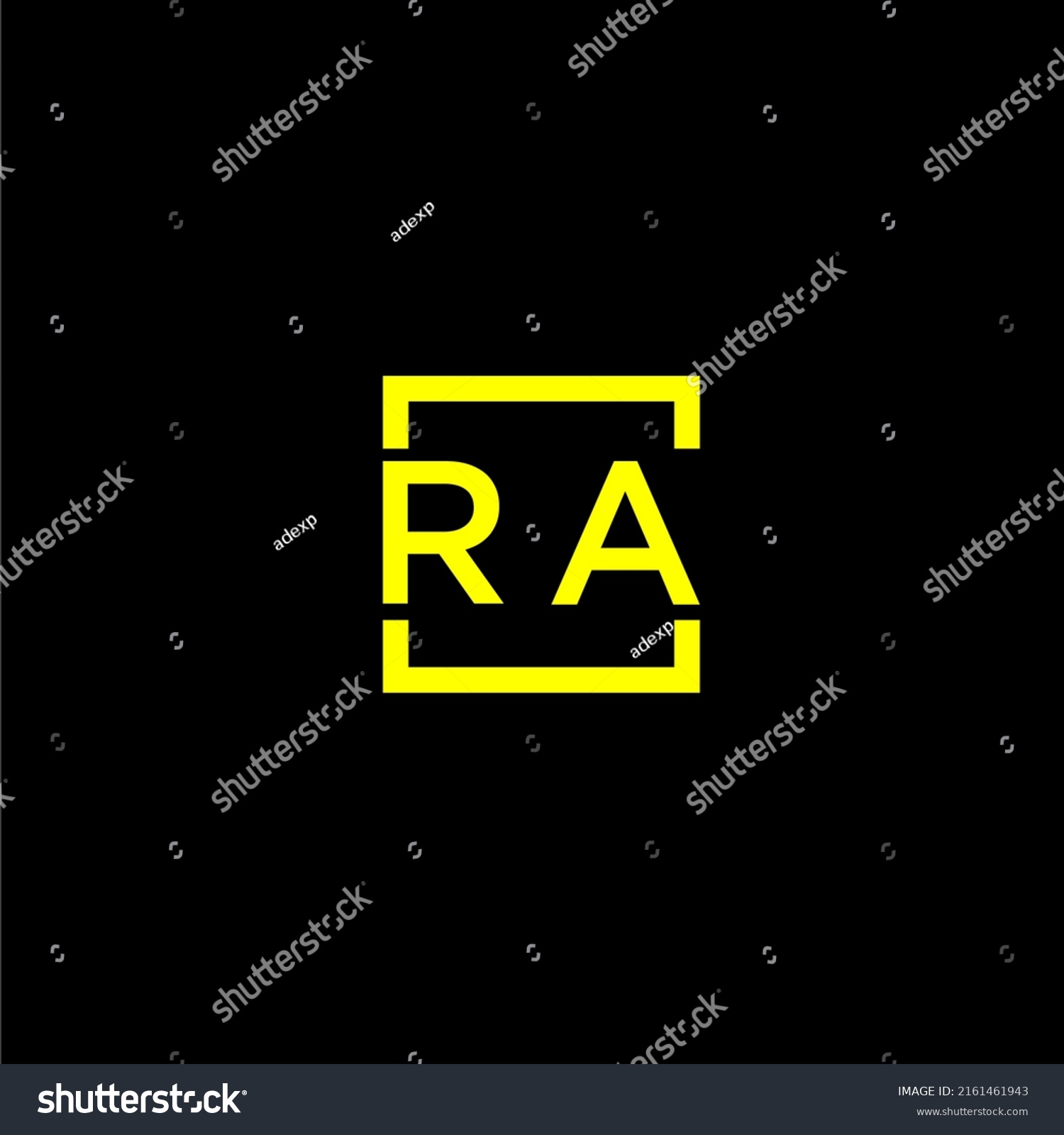 Ra Initial Monogram Logo Square Style Stock Vector (Royalty Free ...