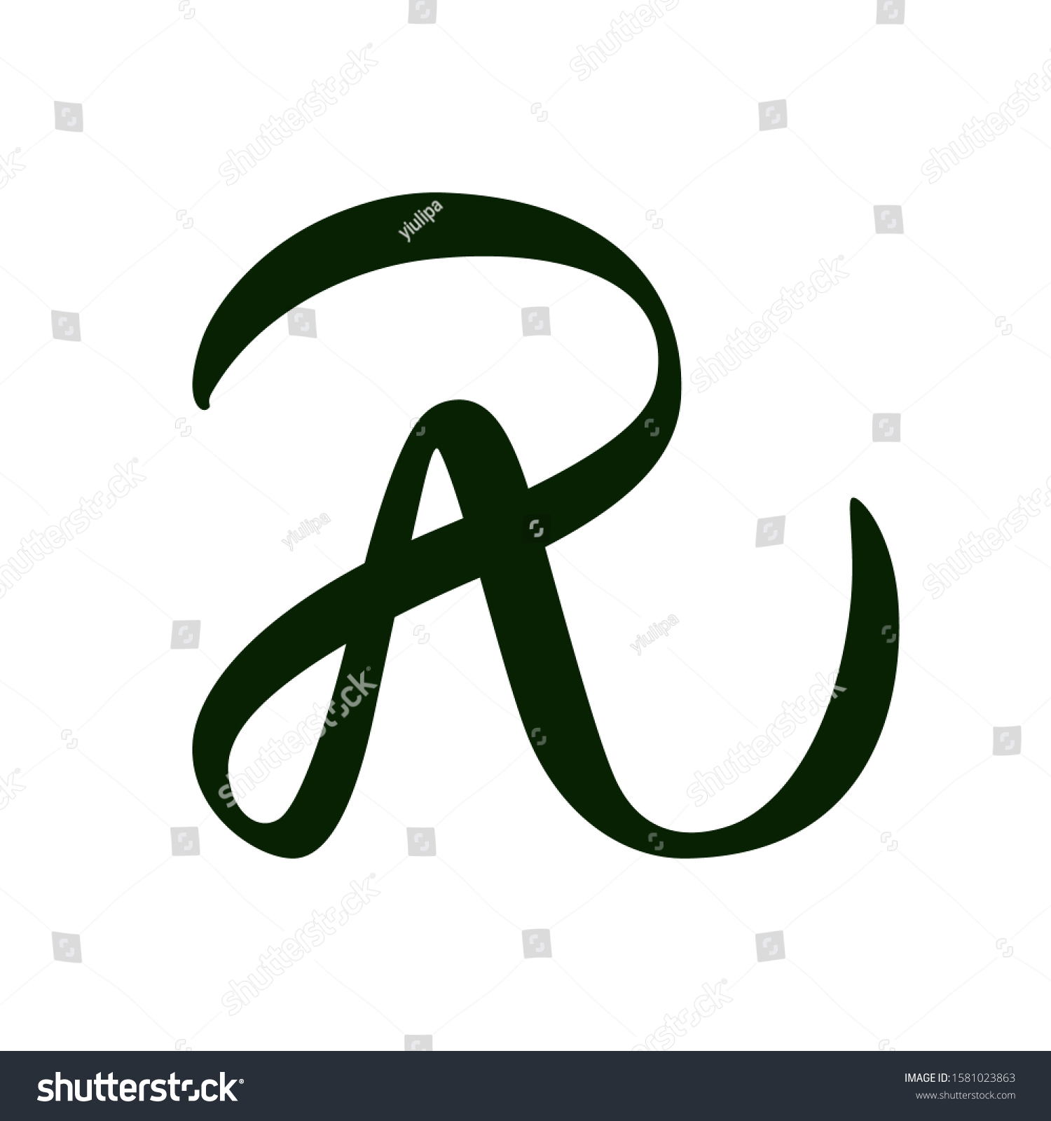 Ra Isolated Monogram Calligraphic Logo Template: vector de stock (libre ...