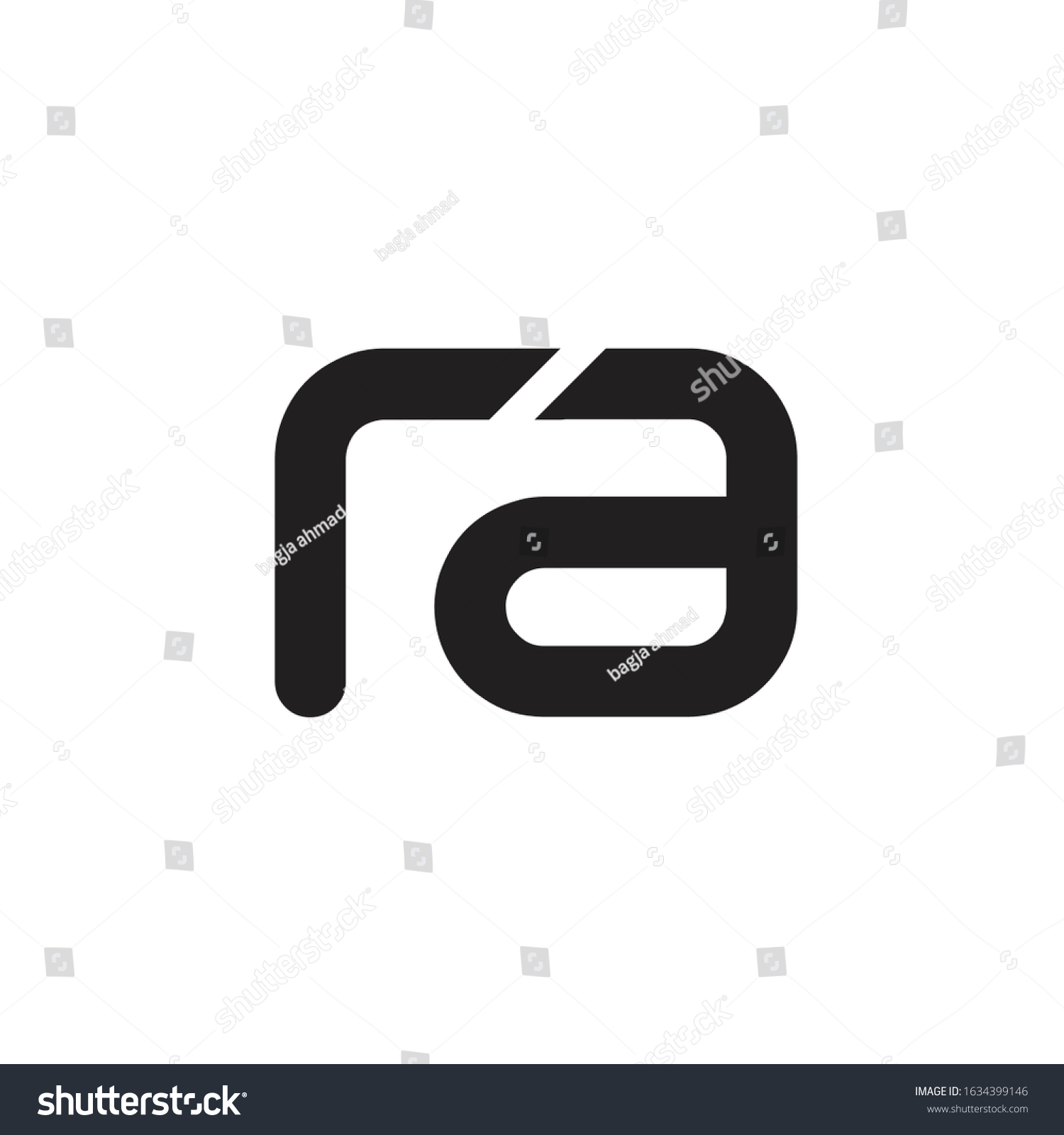 Ra Logo Design Vector Template Stock Vector (Royalty Free) 1634399146