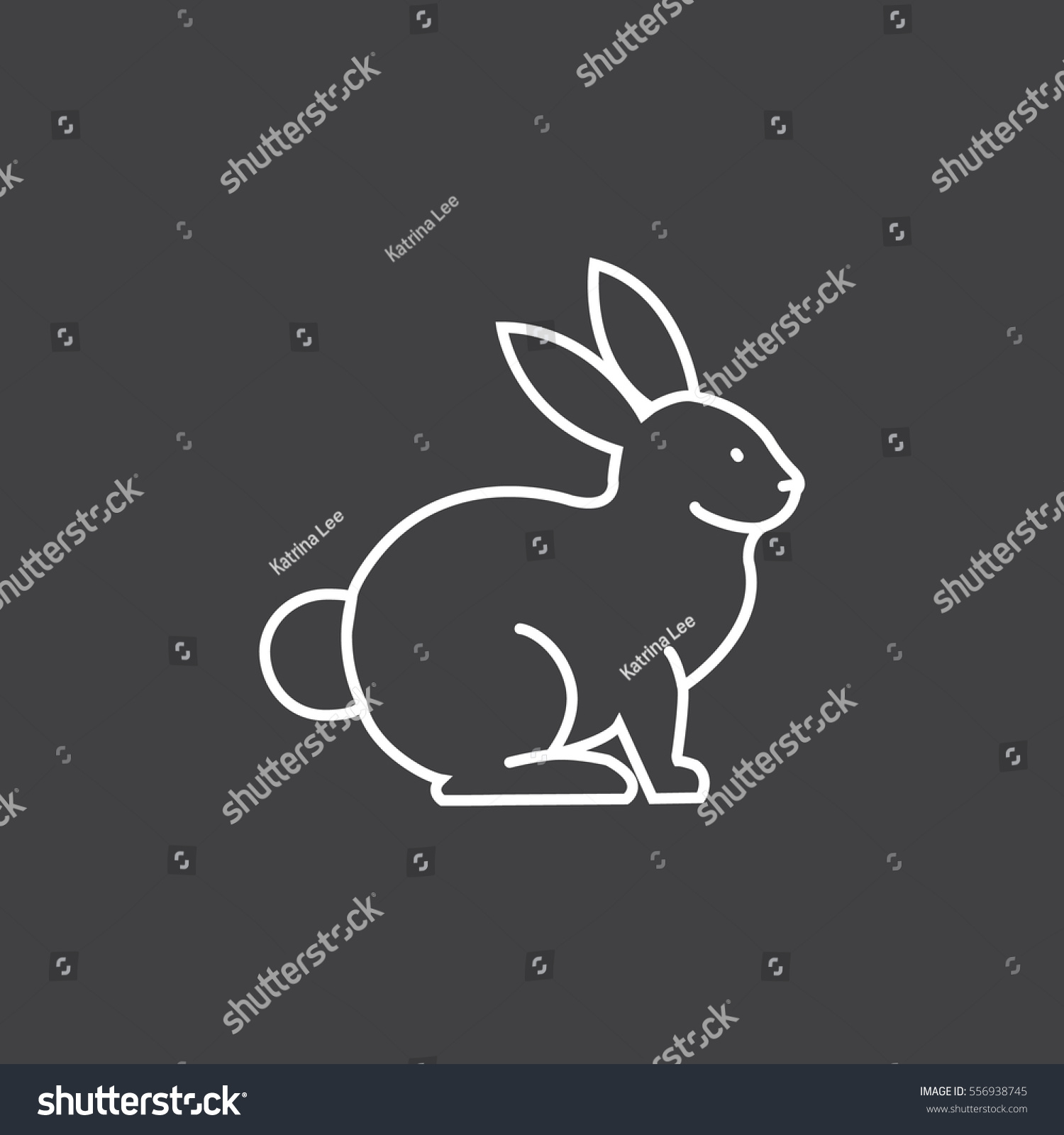 Rabbit Bunny Web Line Icon Stock Vector 556938745 - Shutterstock