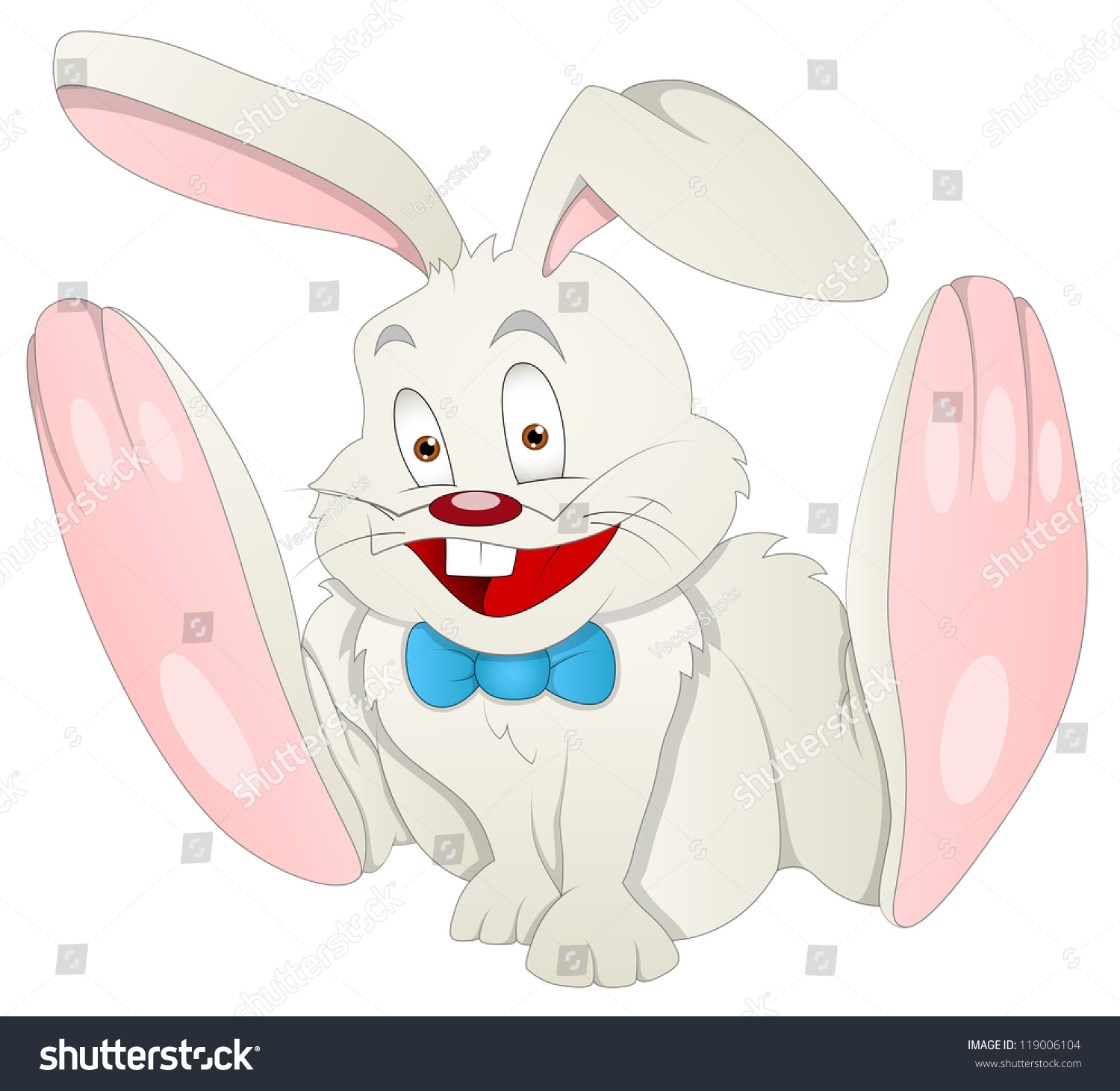 Rabbit Cartoon Character Vector Illustration Stock Vector (Royalty Free ...