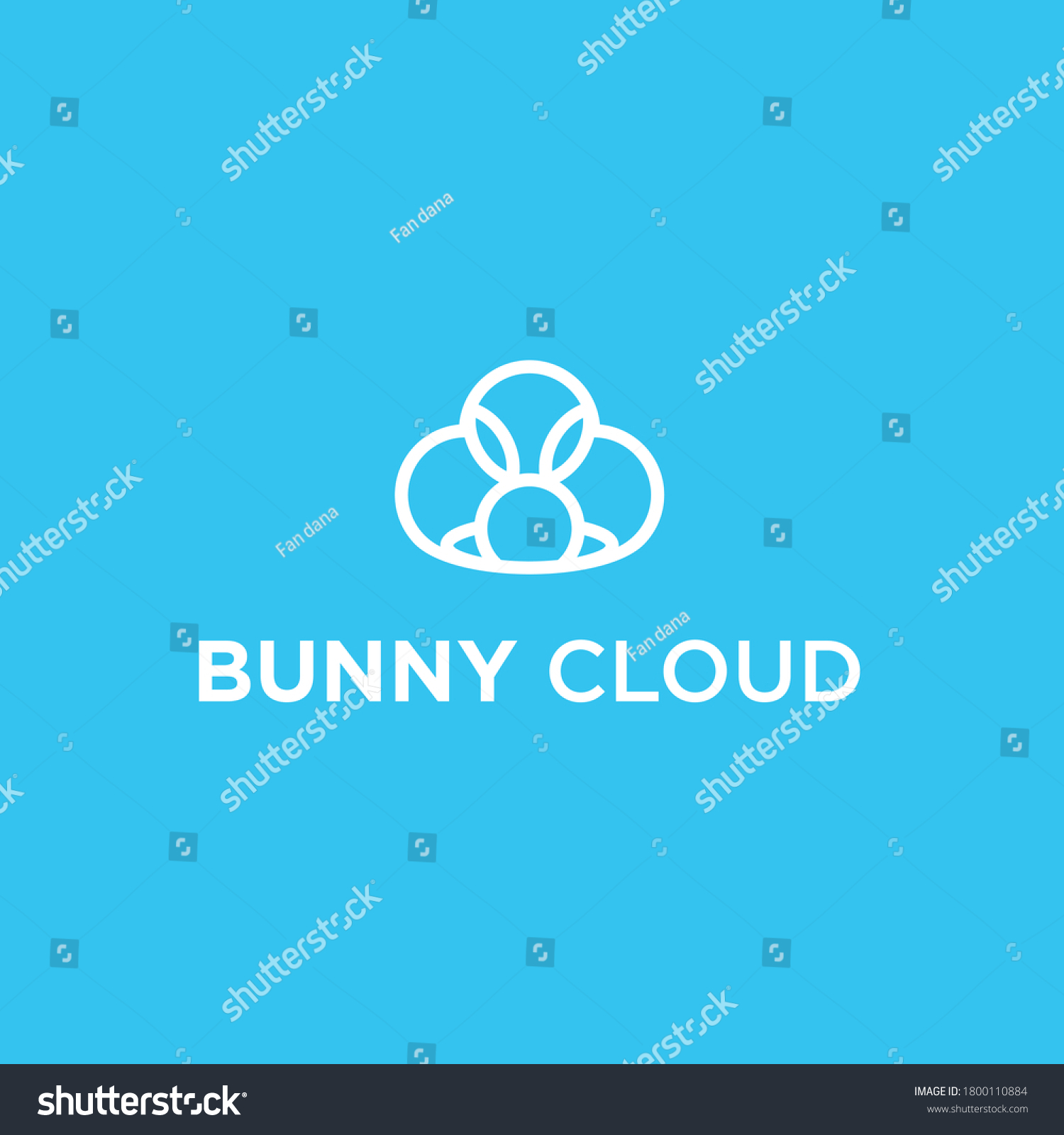 Rabbit Cloud Logo Bunny Logo Stock Vector (Royalty Free) 1800110884 ...