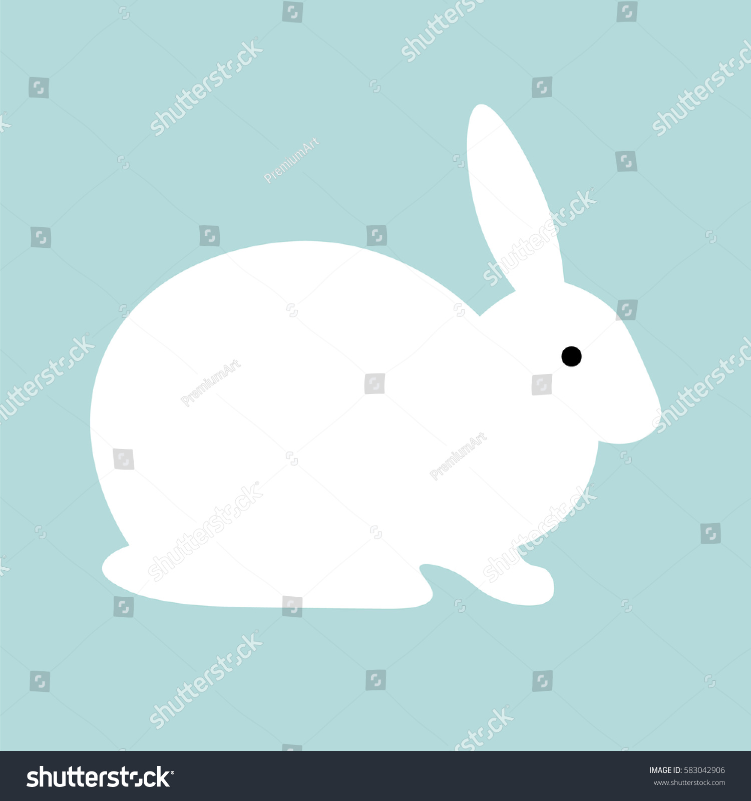 Rabbit Design Background Vector Flat Cute Stock Vector 583042906 ...