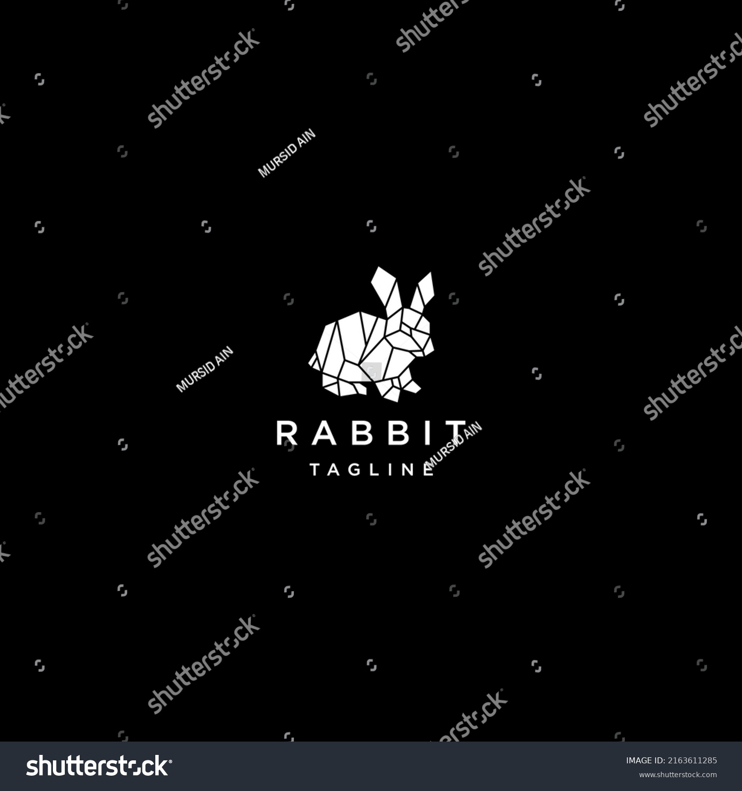 Rabbit Geometric Polygonal Logo Vector Icon Stock Vector (Royalty Free ...