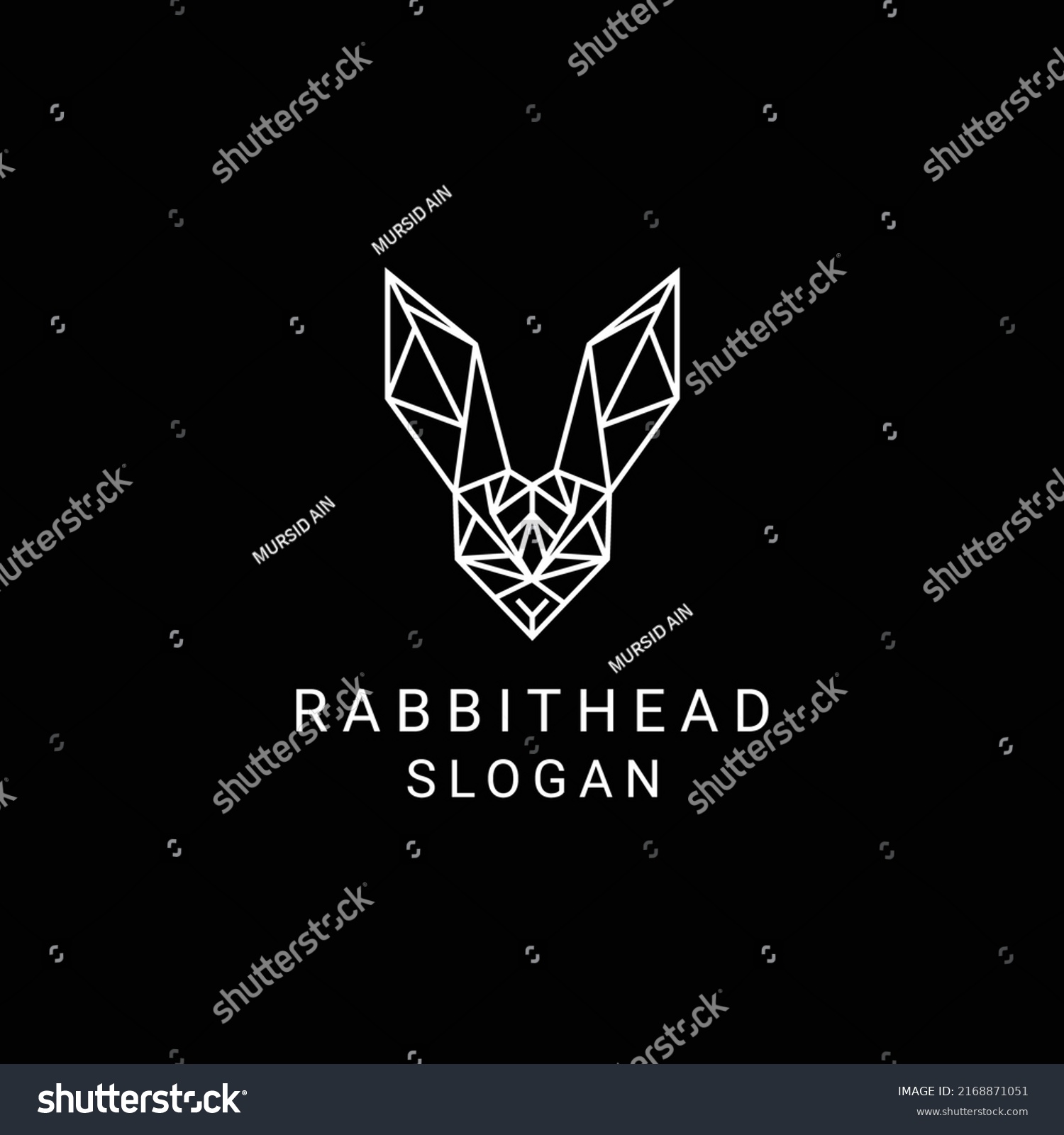Rabbit Head Logo Design Icon Template Stock Vector (Royalty Free ...