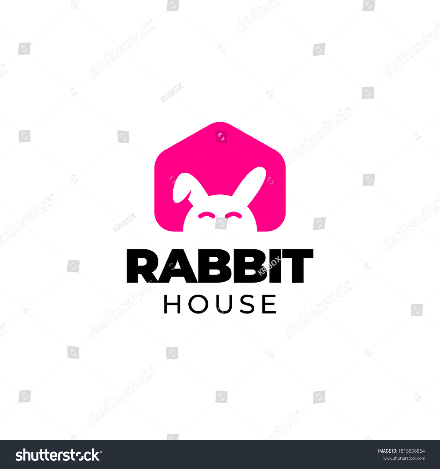 Rabbit House Logo Template Design Stock Vector (Royalty Free ...