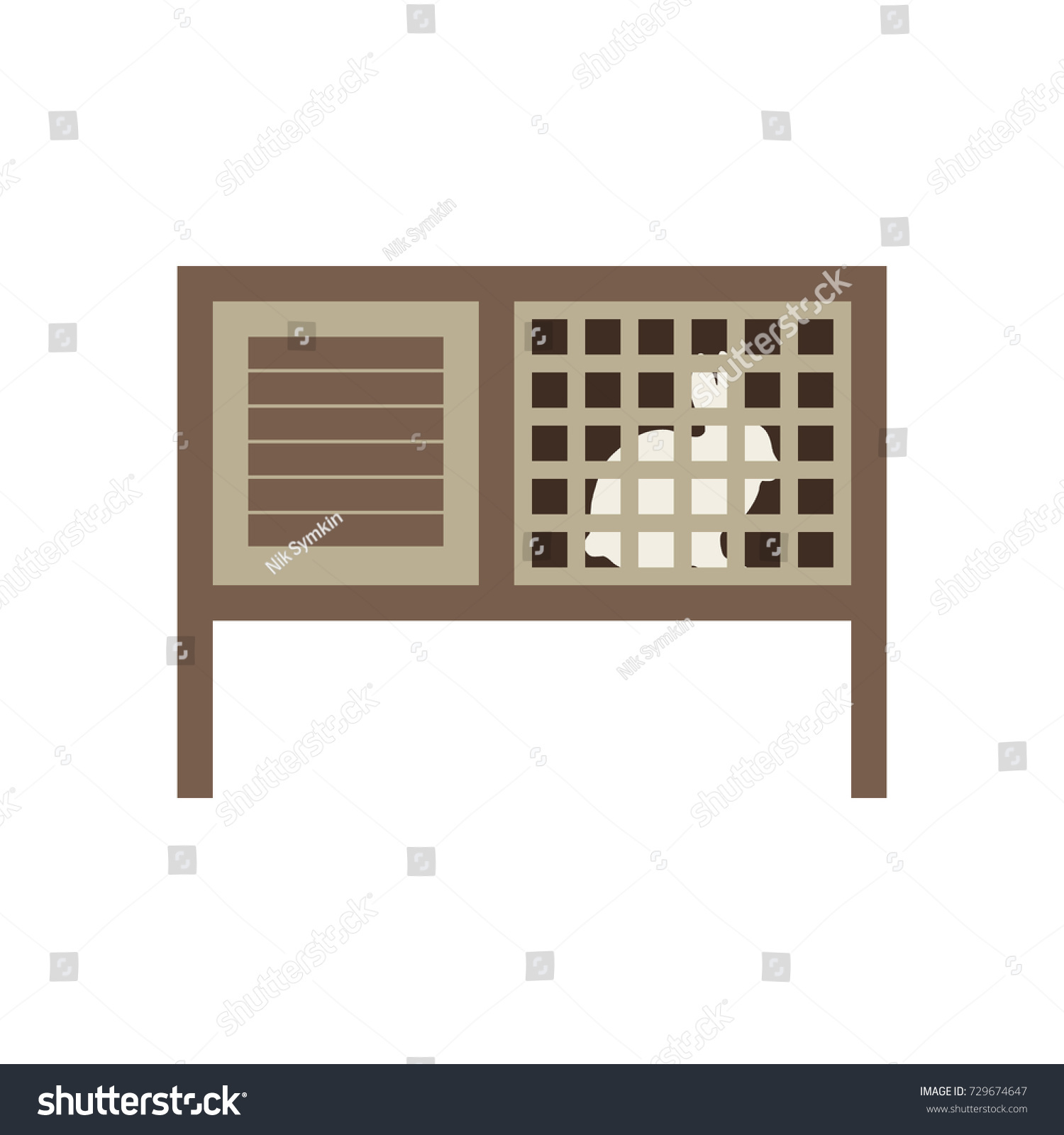 73 Rabbit hutch cartoon Images, Stock Photos & Vectors | Shutterstock